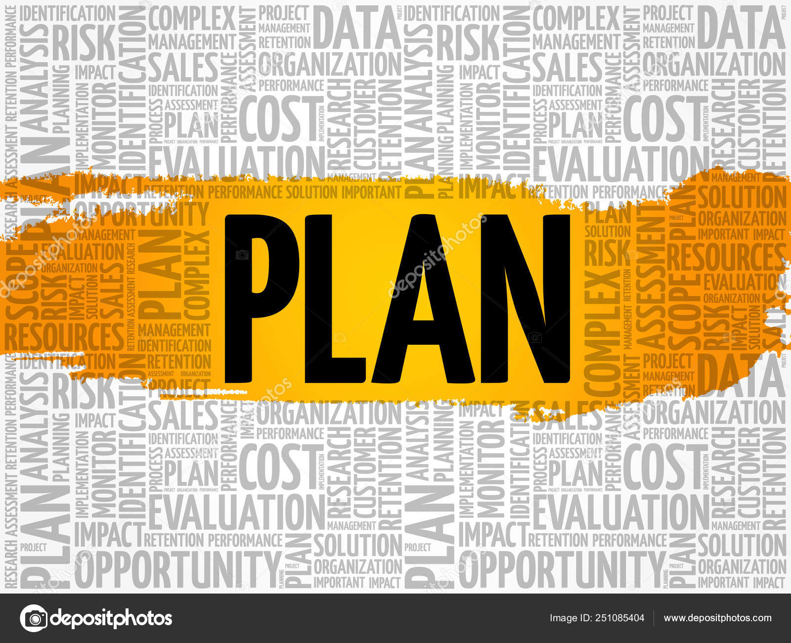 PLAN word cloud collage Stock Vector Image by ©dizanna #251085404