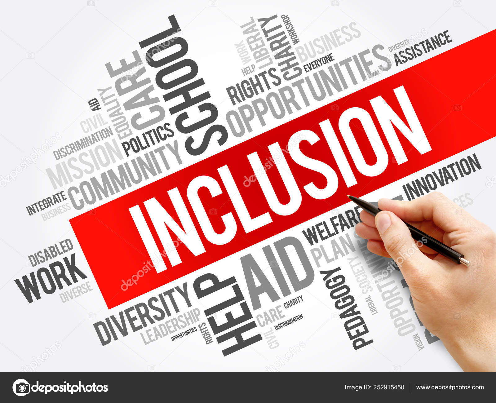Inclusion word cloud collage — Stock Photo © dizanna #252915450