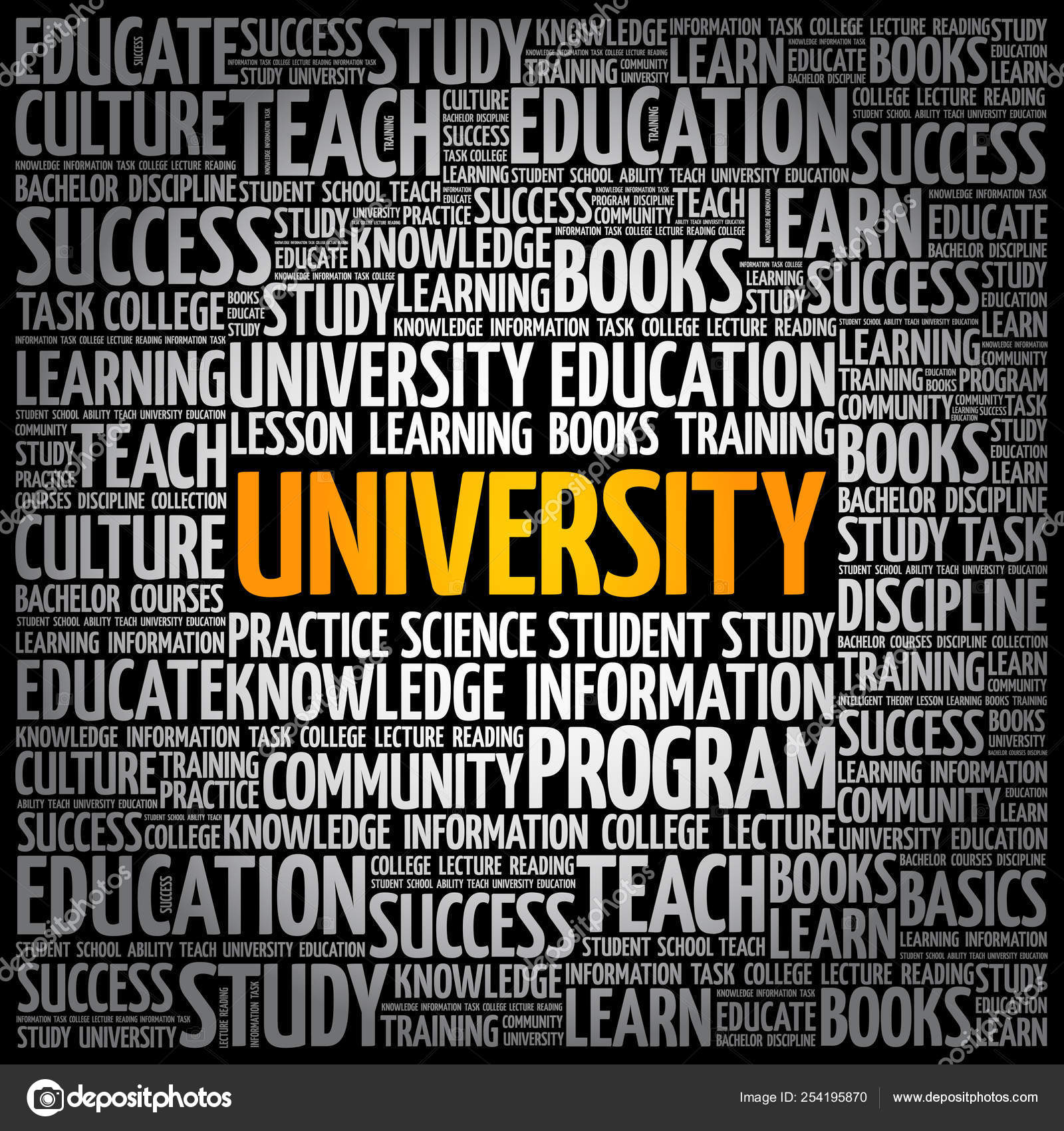University word cloud collage Stock Vector by ©dizanna 254195870
