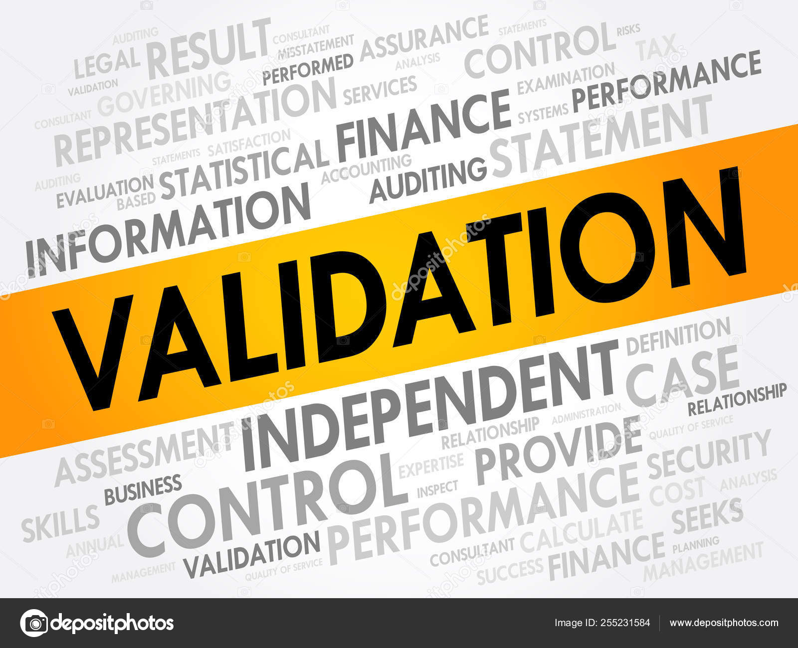 VALIDACIÓN palabra nube collage Vector de stock #255231584 de ©dizanna