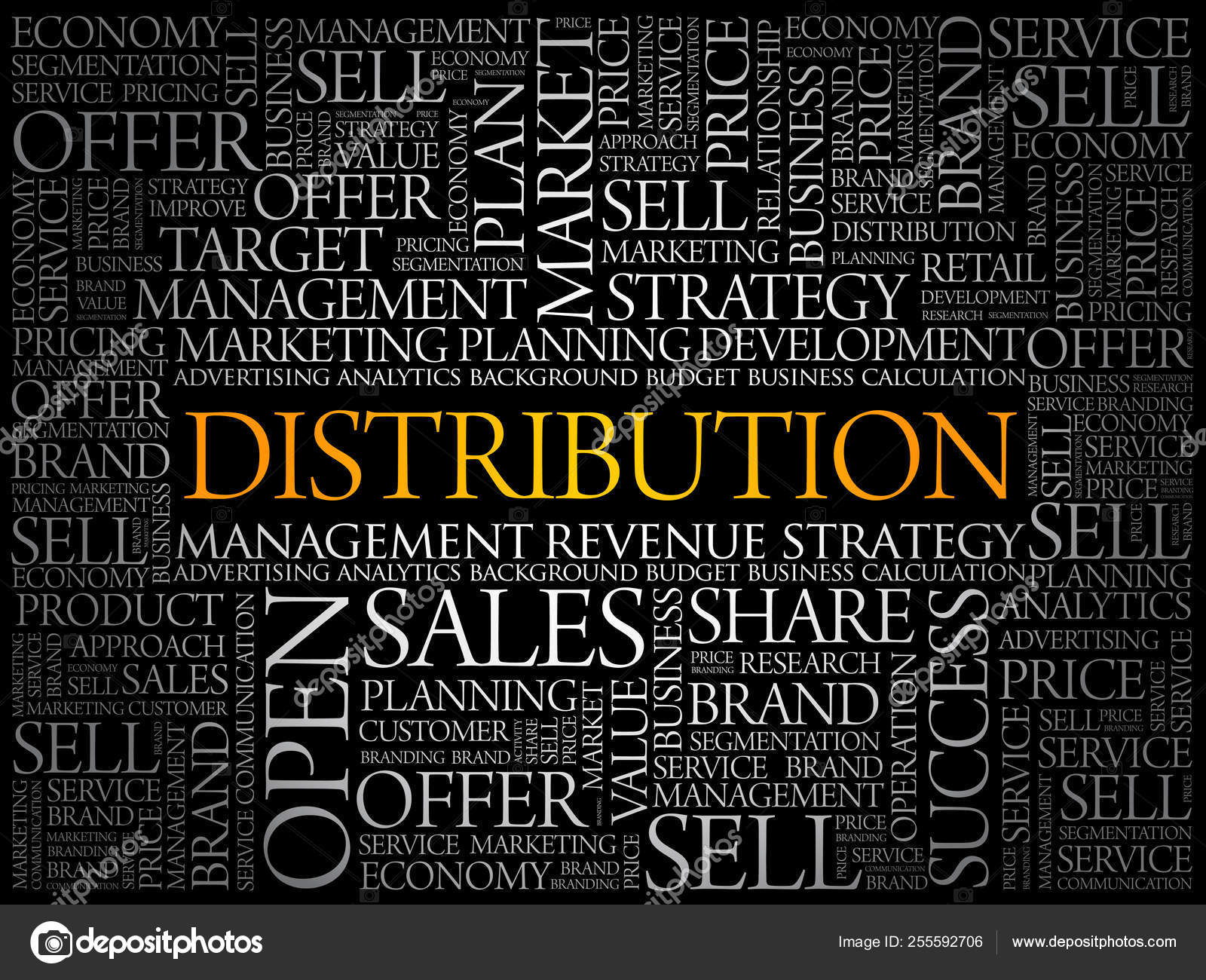 Distribution word cloud collage Stock Vector Image by ©dizanna #255592706