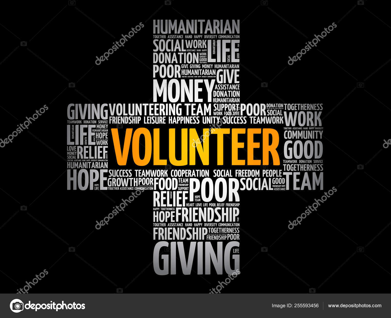Volunteer word cloud collage Stock Vector Image by ©dizanna #255593456