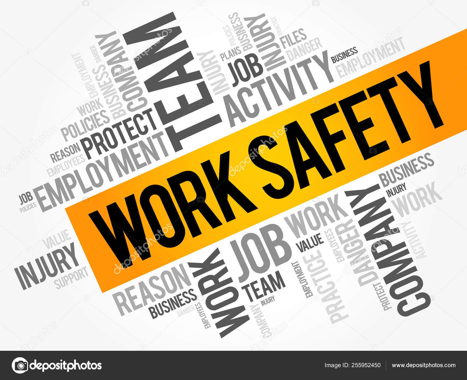 Work Safety word cloud collage Stock Vector Image by ©dizanna #255952450