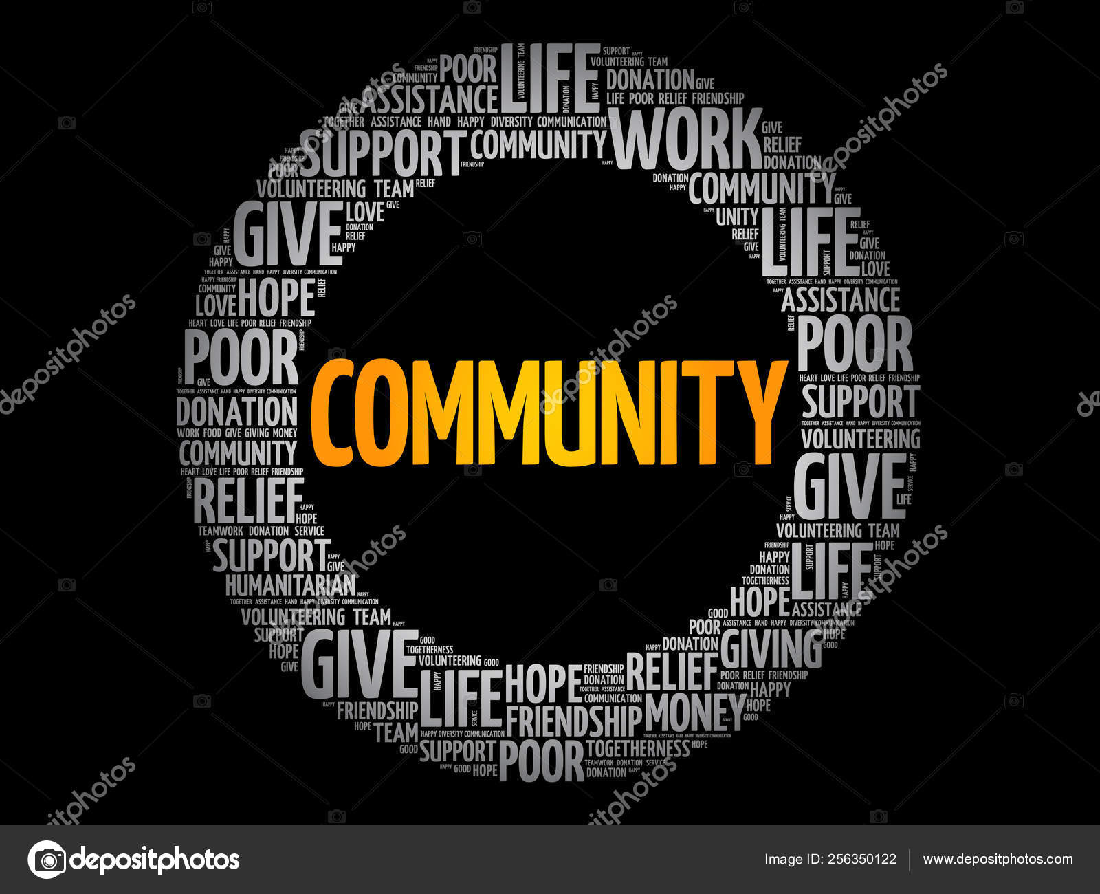 Community word cloud collage Stock Vector Image by ©dizanna #256350122