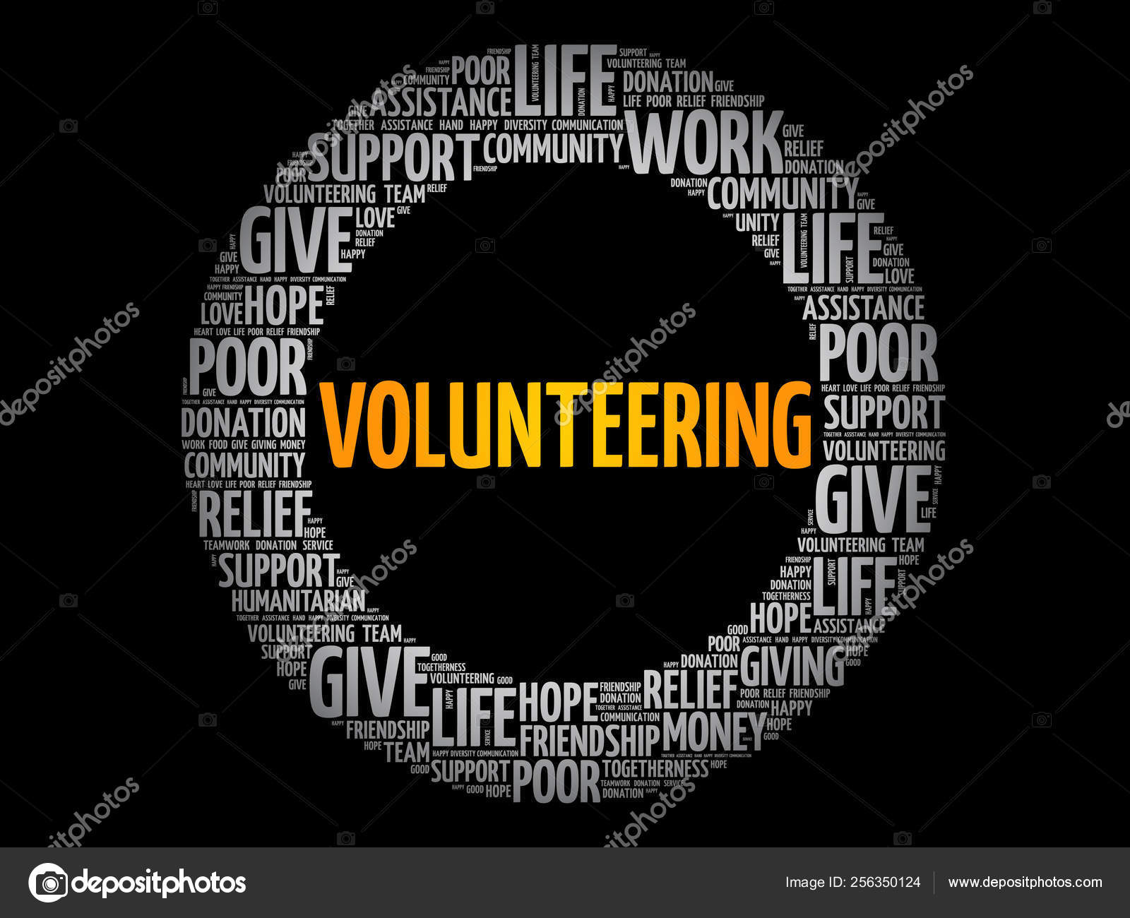 Volunteering word cloud collage Stock Vector by ©dizanna 256350124