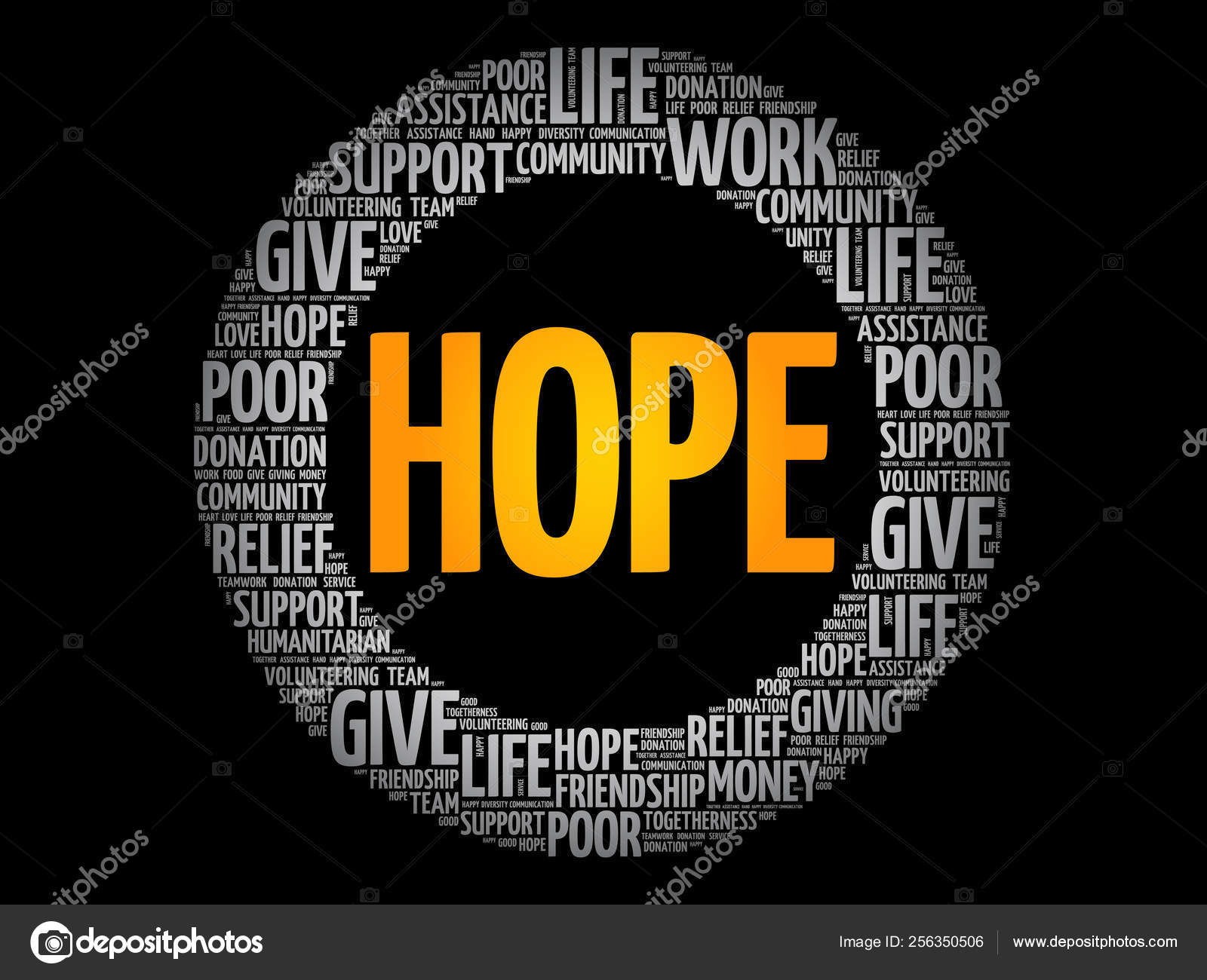 HOPE word cloud collage Stock Vector Image by ©dizanna #256350506