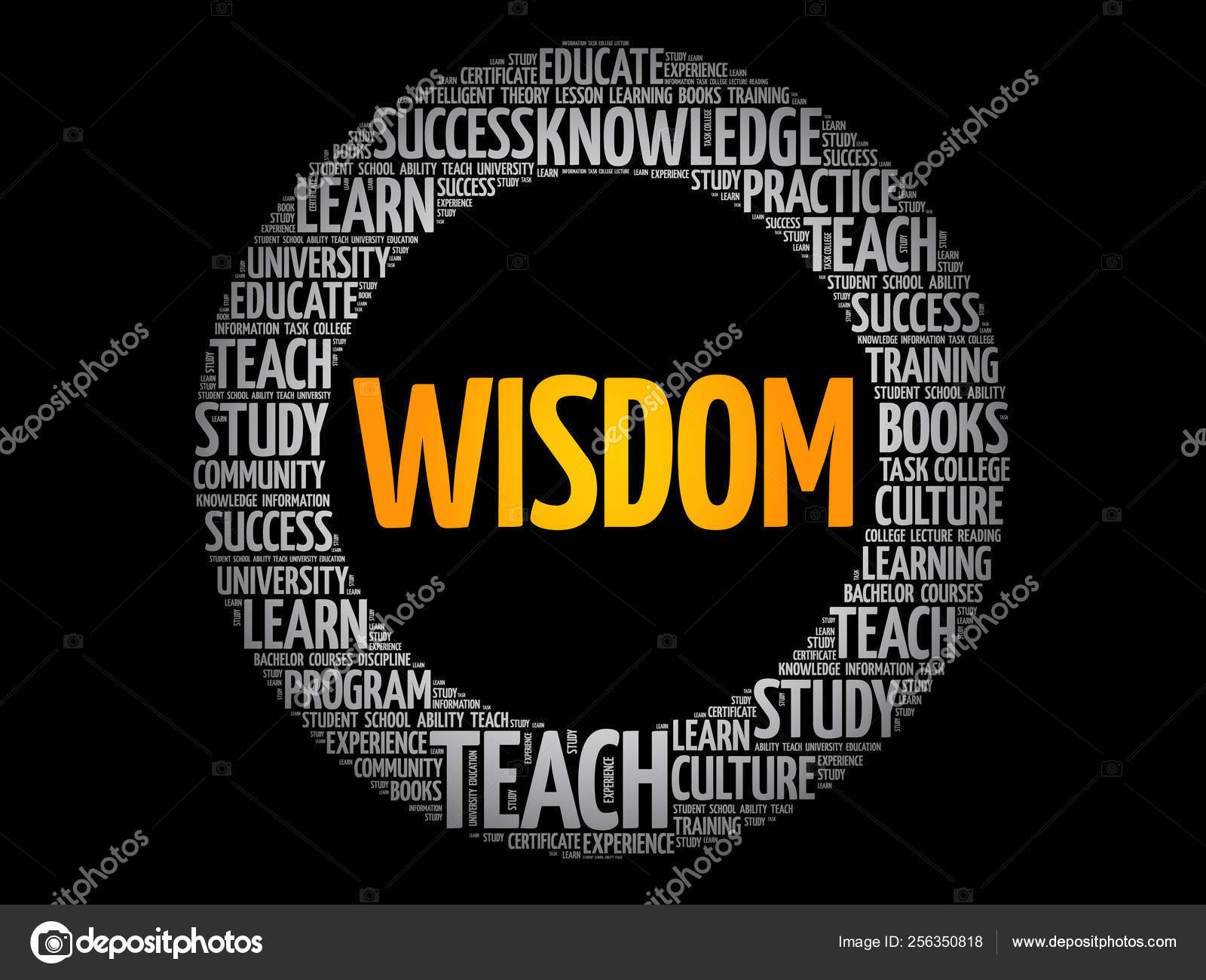 Wisdom word cloud collage Stock Vector Image by ©dizanna #256350818