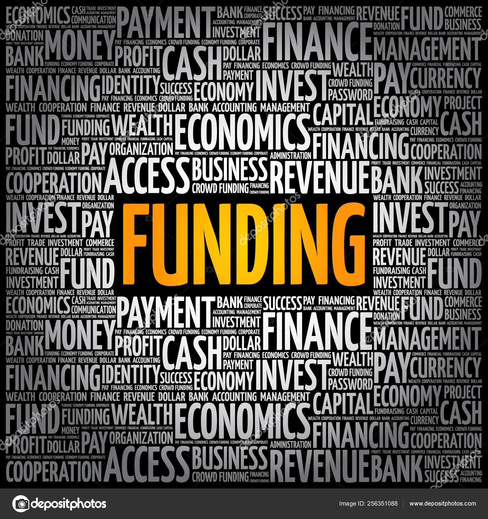 Funding word cloud collage Stock Vector Image by ©dizanna #256351088