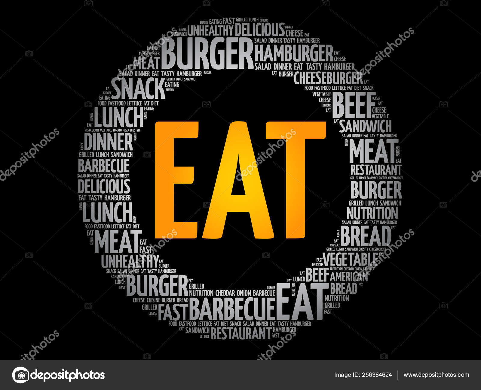 EAT word cloud collage Stock Vector by ©dizanna 256384624