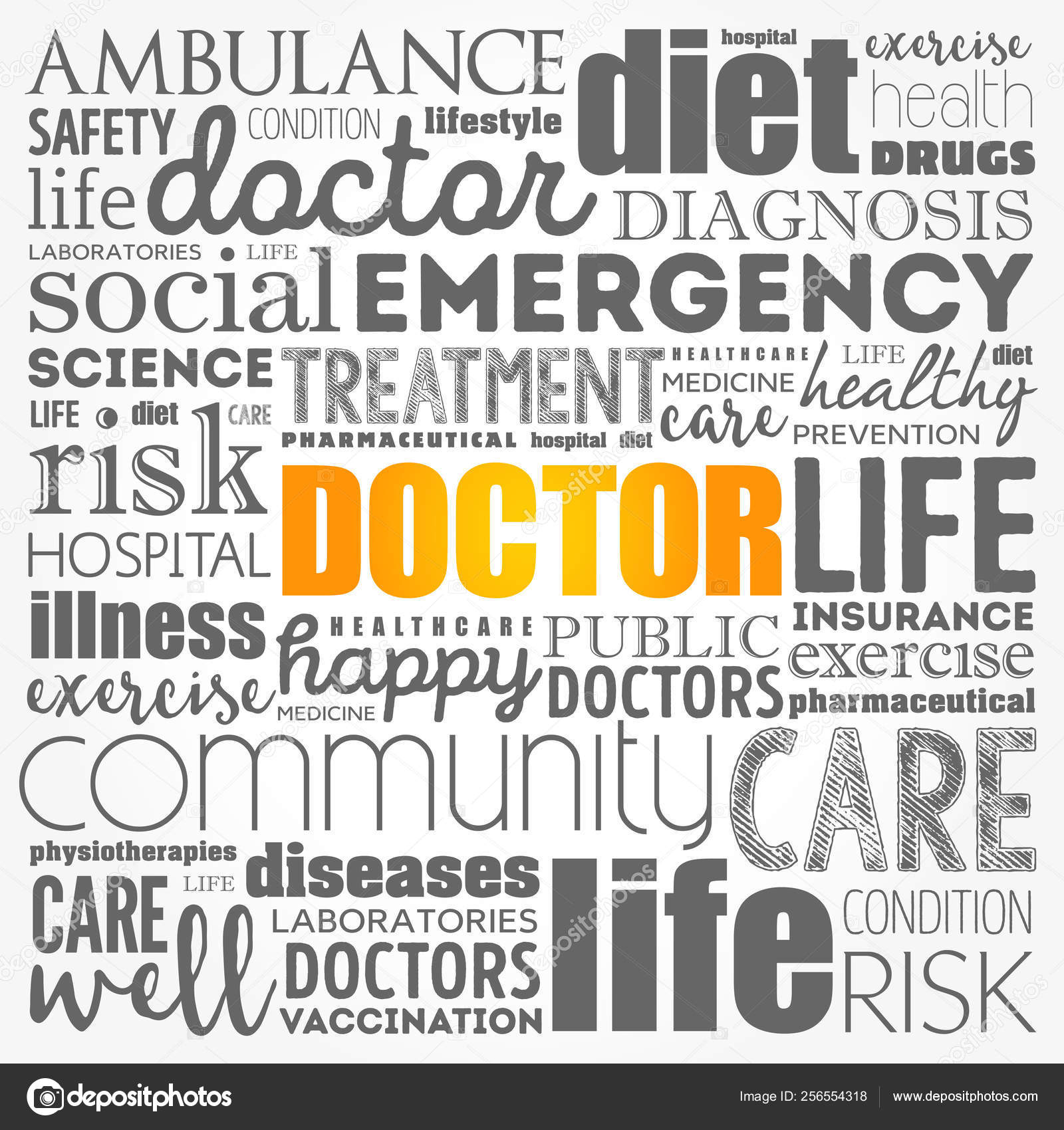 Doctor word cloud collage Stock Vector Image by ©dizanna #256554318
