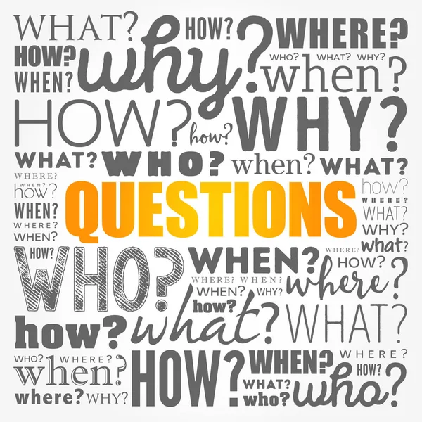 Questions Whose Answers Considered Basic Information Gathering Problem Solving Word Stock Vector ...