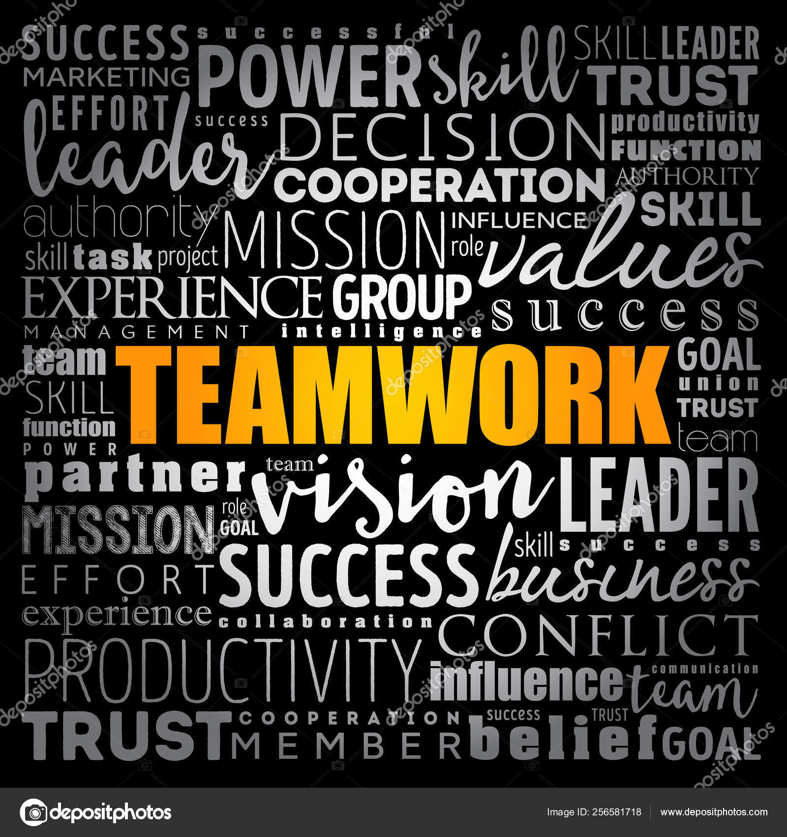 TEAMWORK word cloud collage Stock Vector Image by ©dizanna #256581718