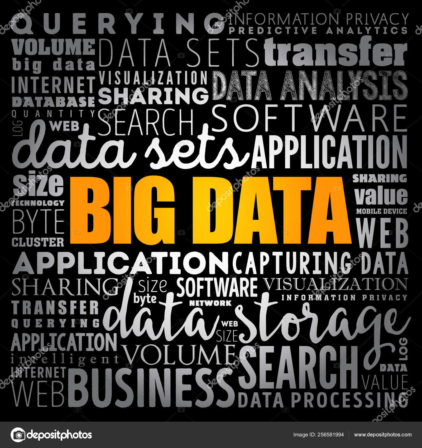 Big Data word cloud collage Stock Vector Image by ©dizanna #256581994