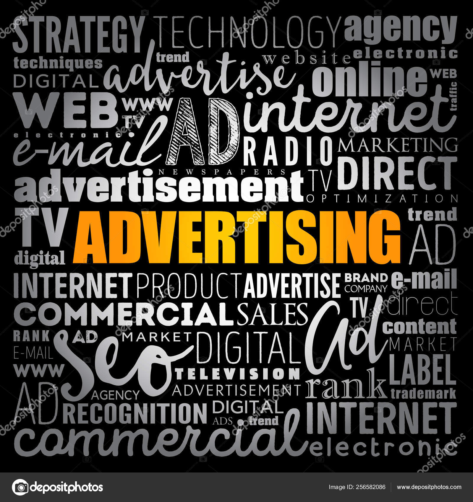 ADVERTISING word cloud concept Stock Vector Image by ©dizanna #256582086