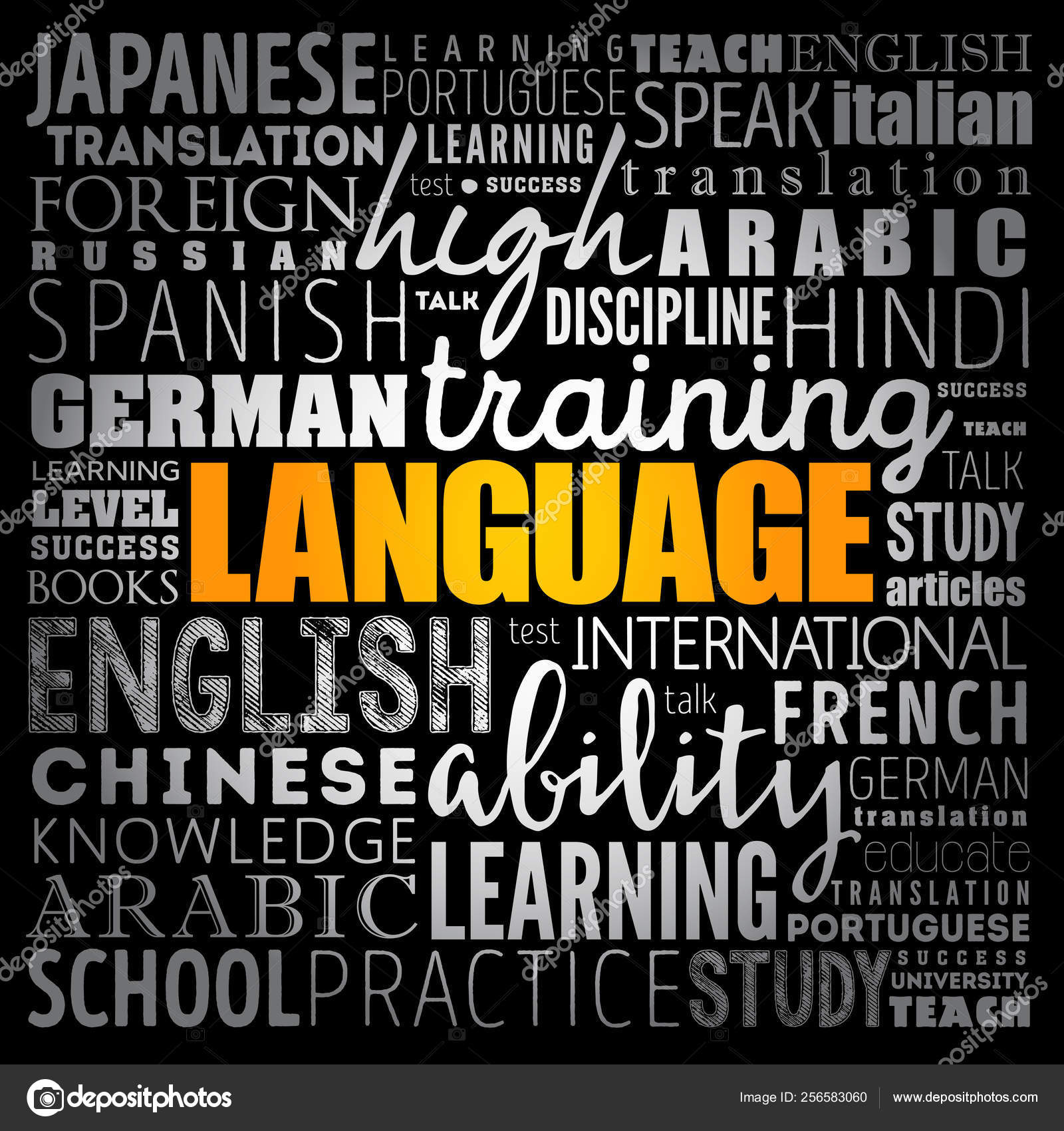 Language word cloud collage Stock Vector by ©dizanna #256583060