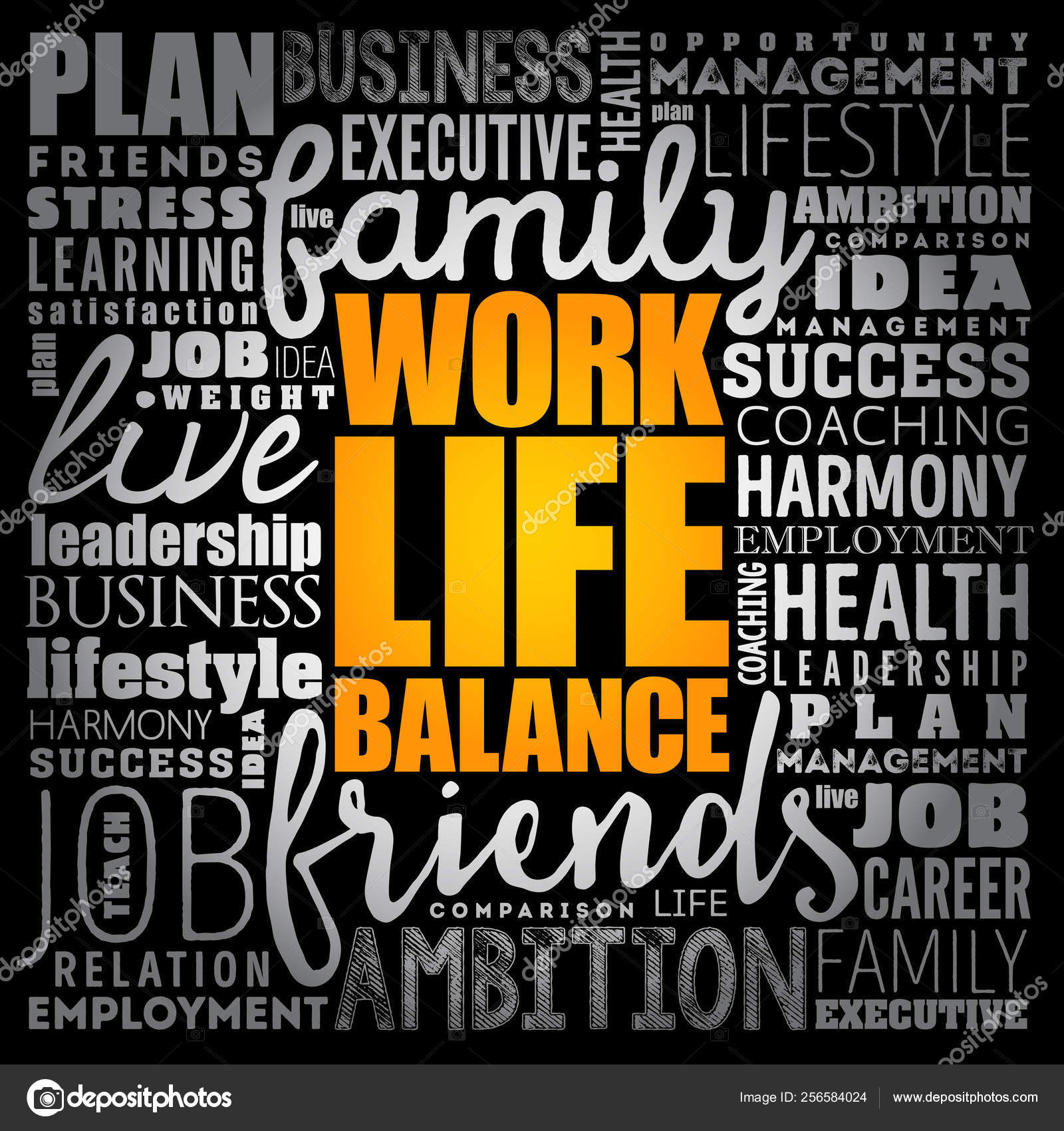 Work Life Balance word cloud collage Stock Vector Image by ©dizanna ...
