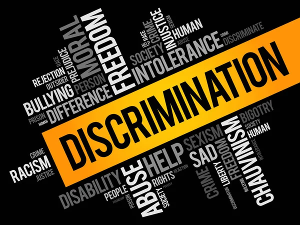 Discrimination Word Cloud Collage Social Concept Background Stock Photo ...