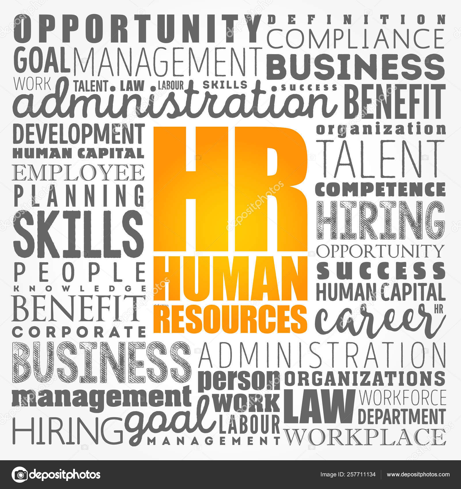 HR - Human Resources word cloud Stock Vector by ©dizanna 257711134