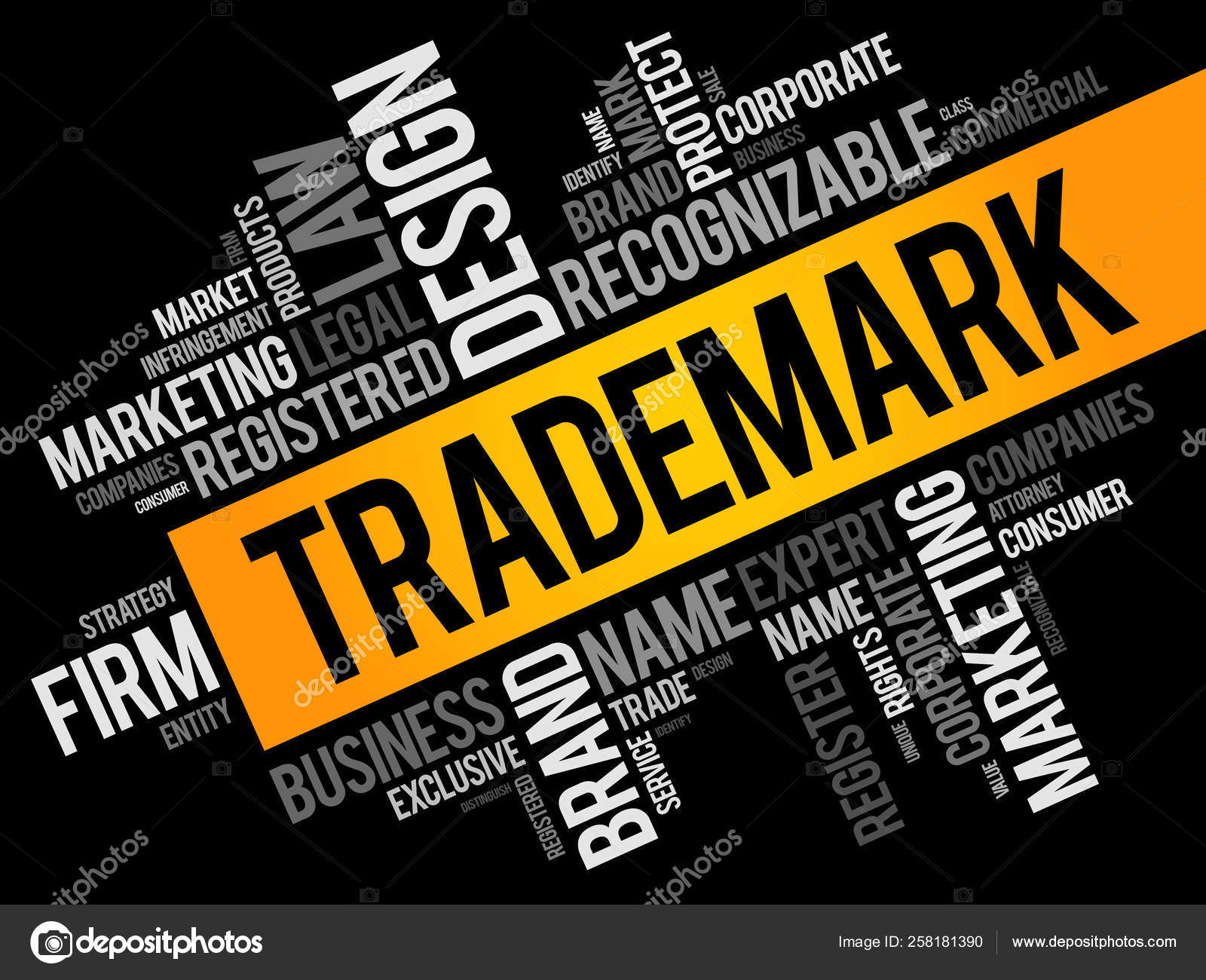 Trademark word cloud collage Stock Vector Image by ©dizanna #258181390