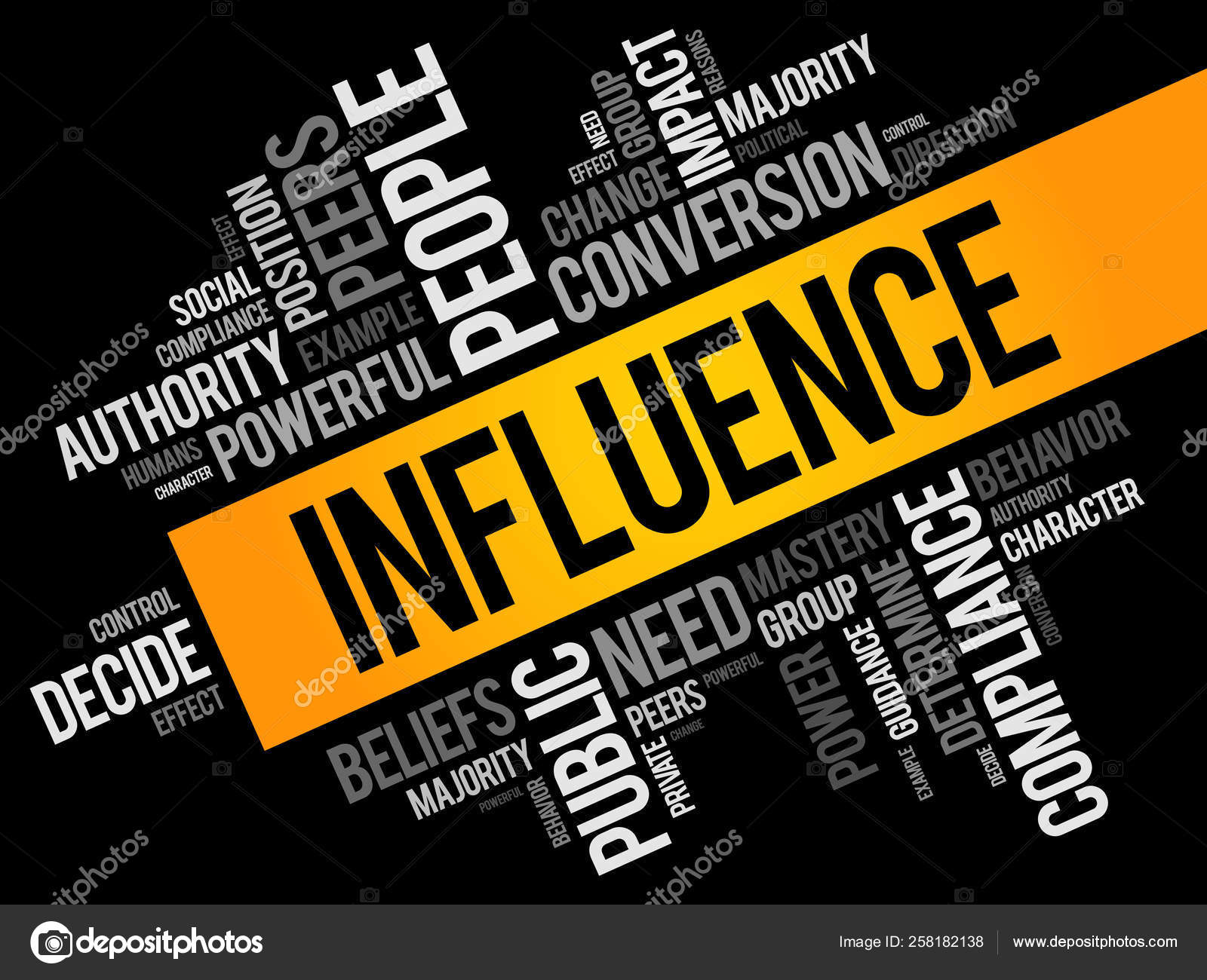 Influence word cloud collage Stock Vector Image by ©dizanna #258182138