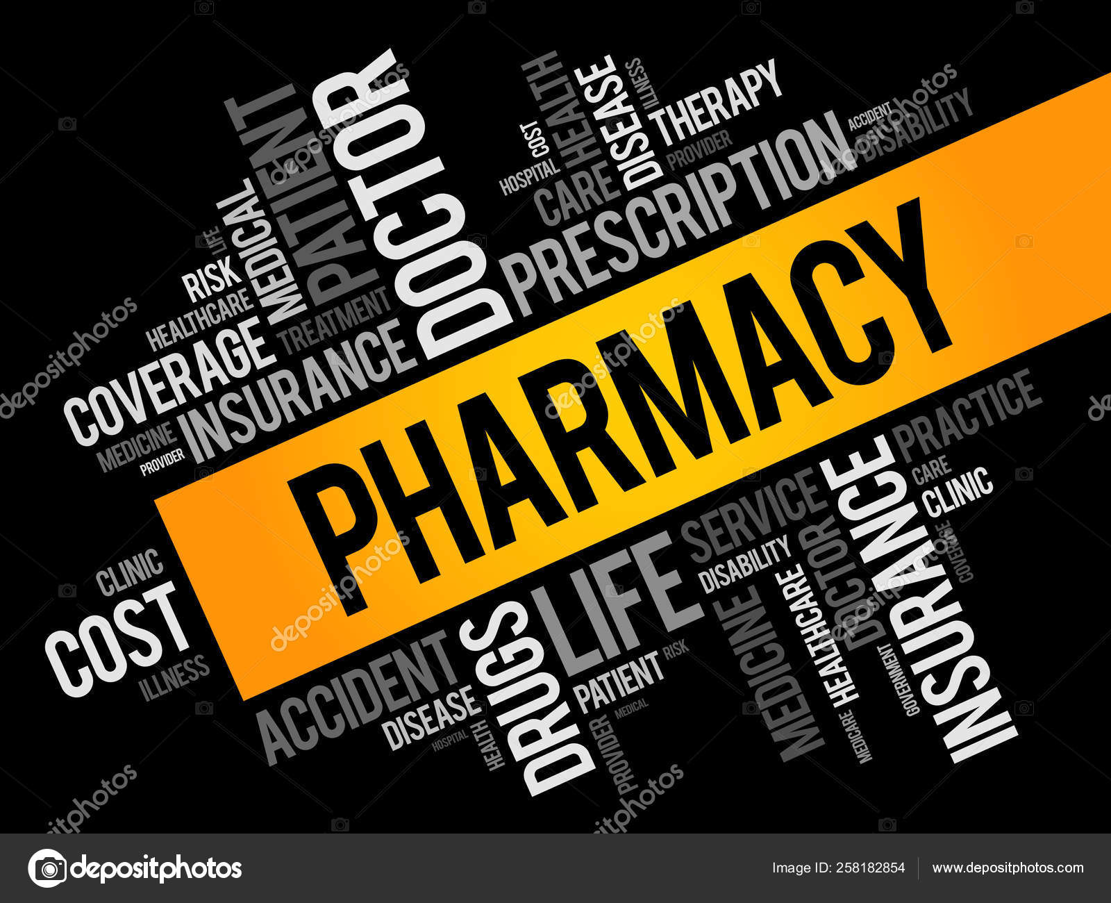 Pharmacy word cloud collage Stock Vector by ©dizanna 258182854