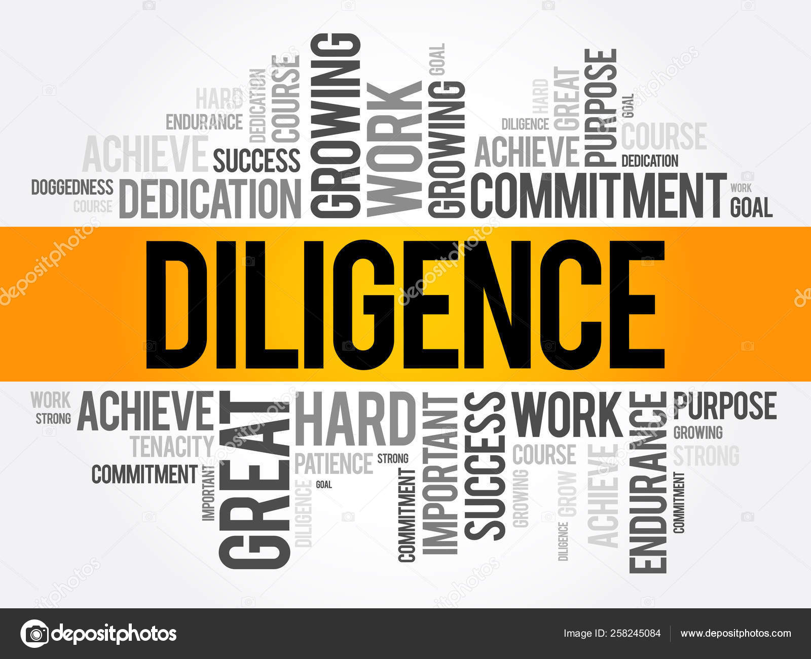 Diligence word cloud collage Stock Vector Image by ©dizanna #258245084