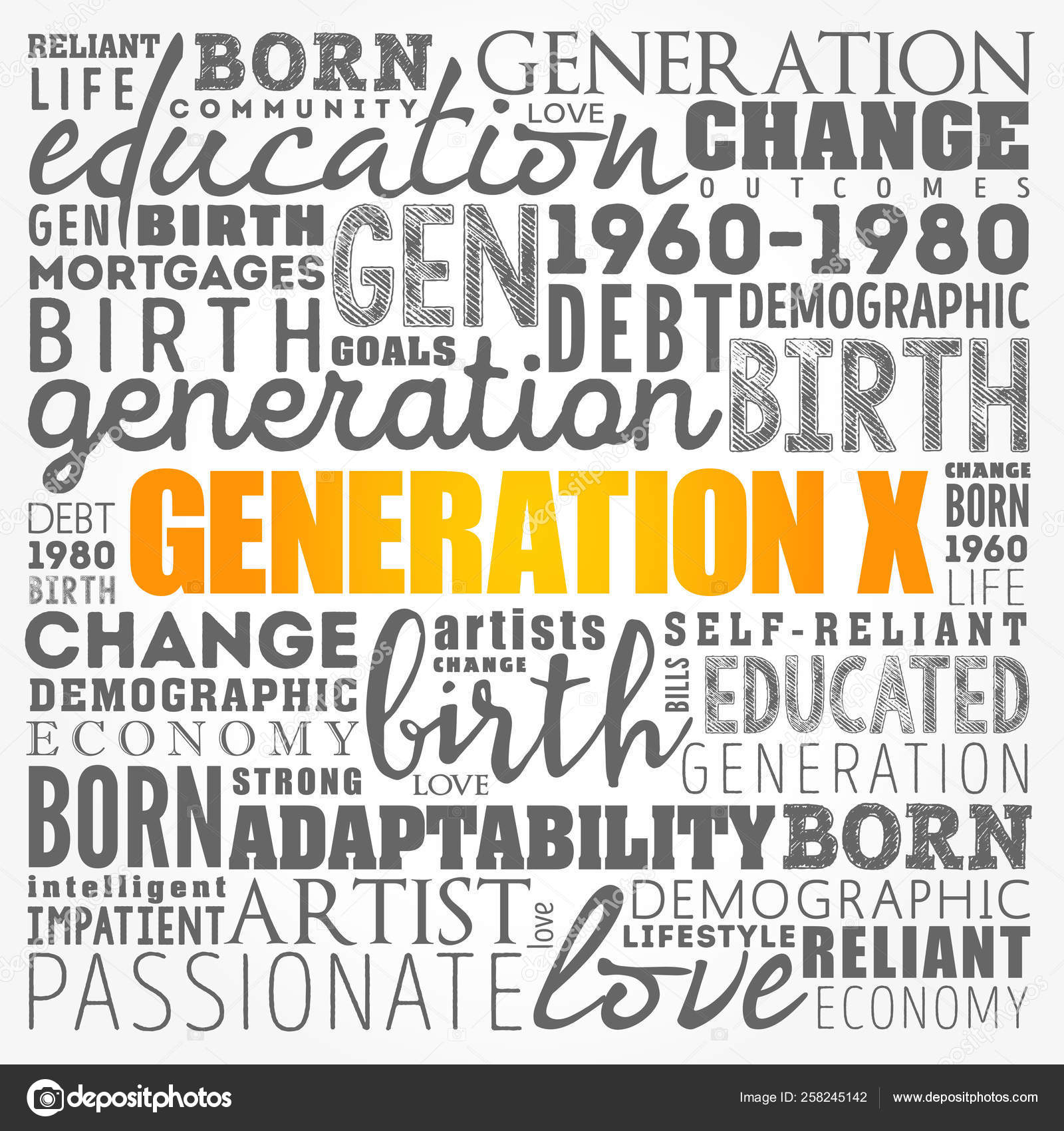 Generation X Word Cloud Concept Stock Vector by ©dizanna 258245142