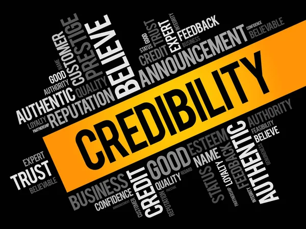 Credibility Word Cloud Collage Business Concept Background Stock Vector ...