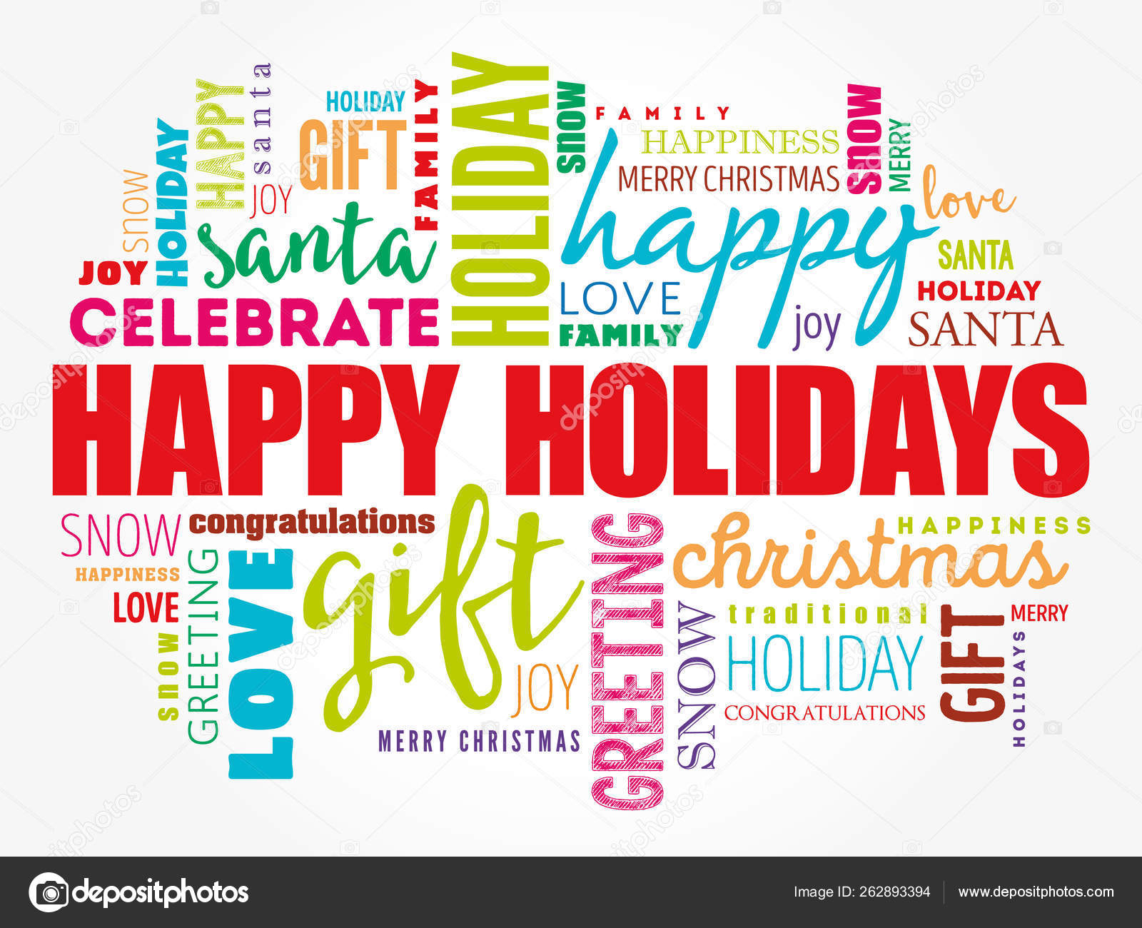 Happy Holidays word cloud collage Stock Vector by ©dizanna 262893394