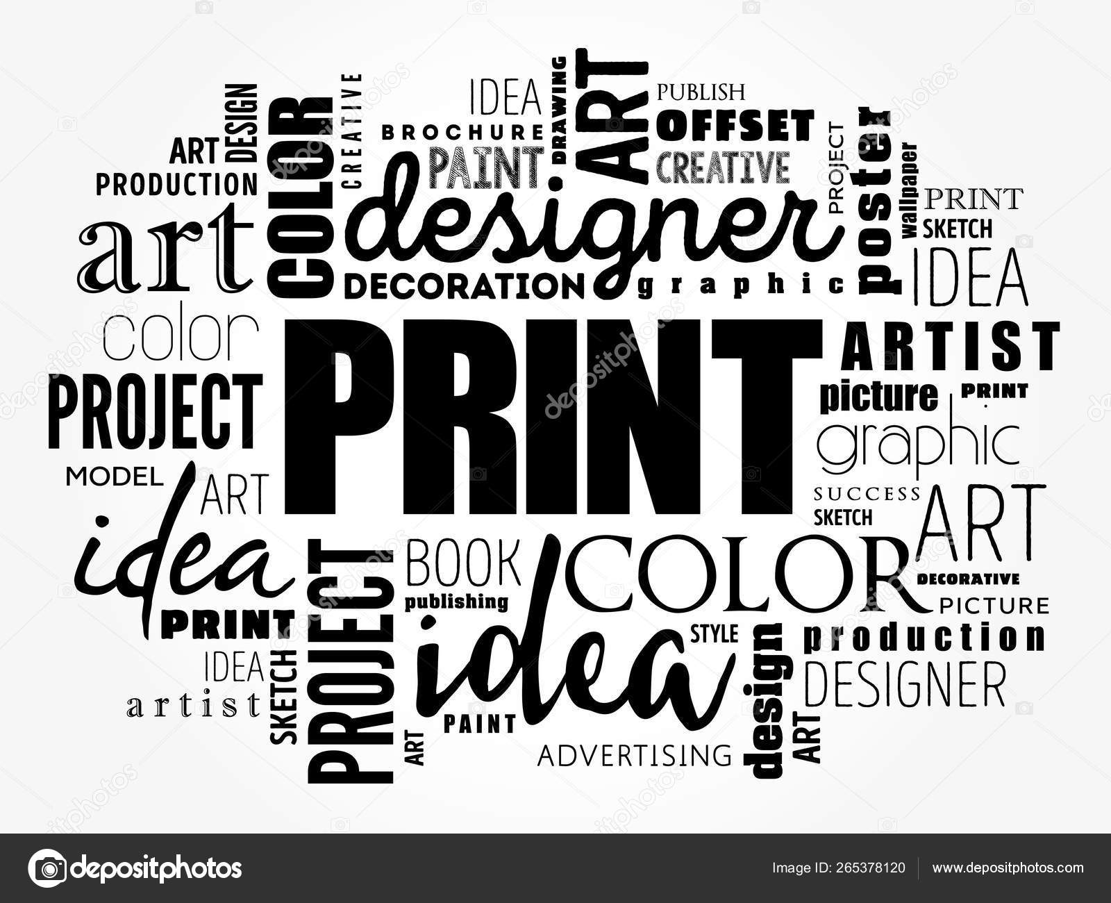Print Word Cloud Creative Concept Stock Vector Image By ©dizanna