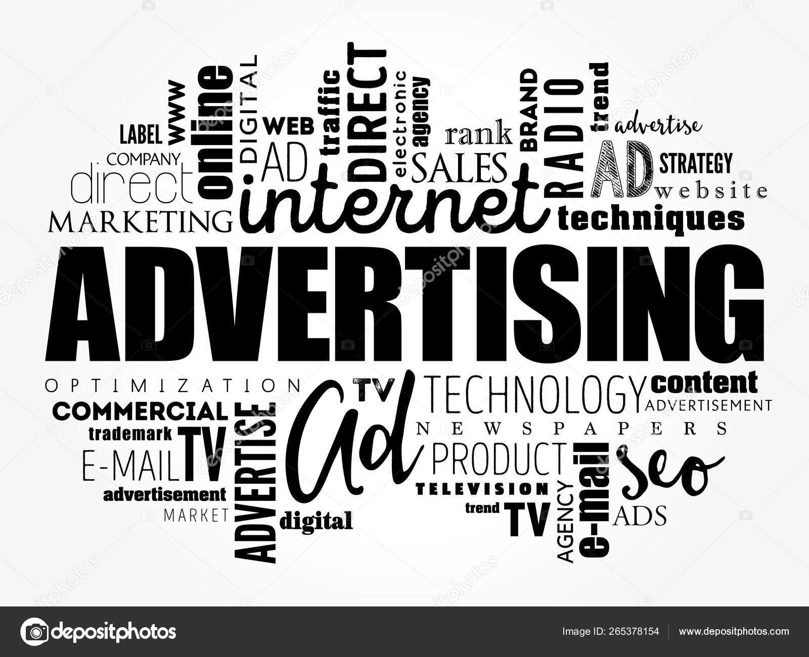 ADVERTISING word cloud concept Stock Vector by ©dizanna 265378154