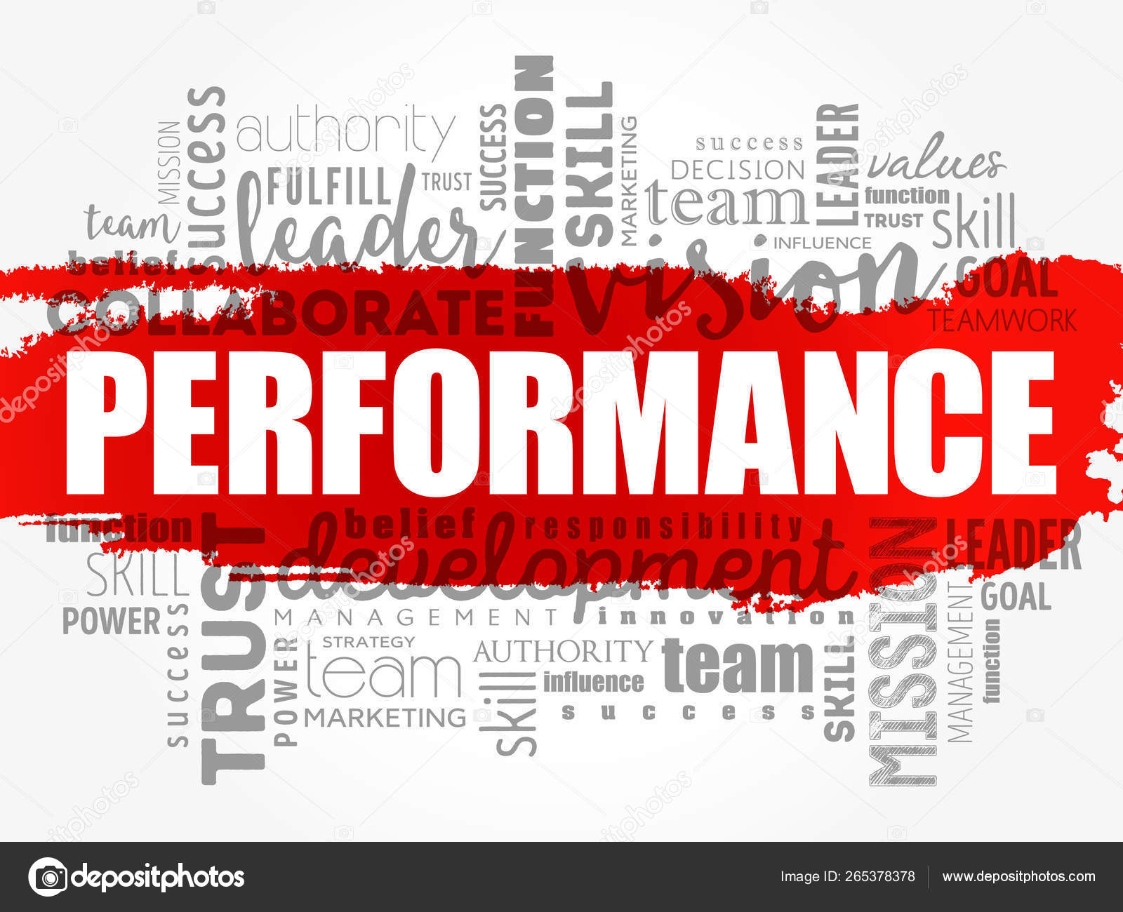 Performance word cloud collage Stock Vector by ©dizanna 265378378
