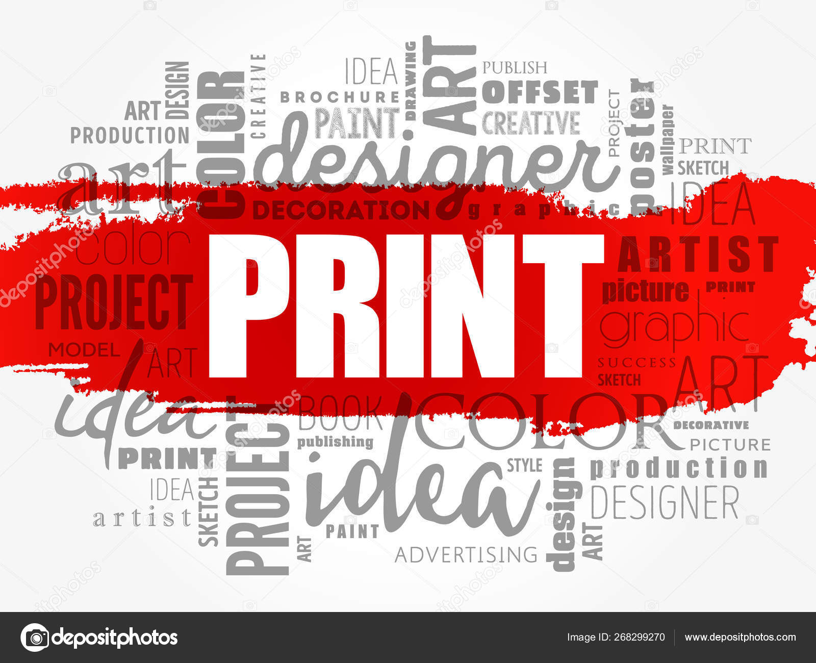 PRINT word cloud concept. Stock Vector by ©dizanna 268299270