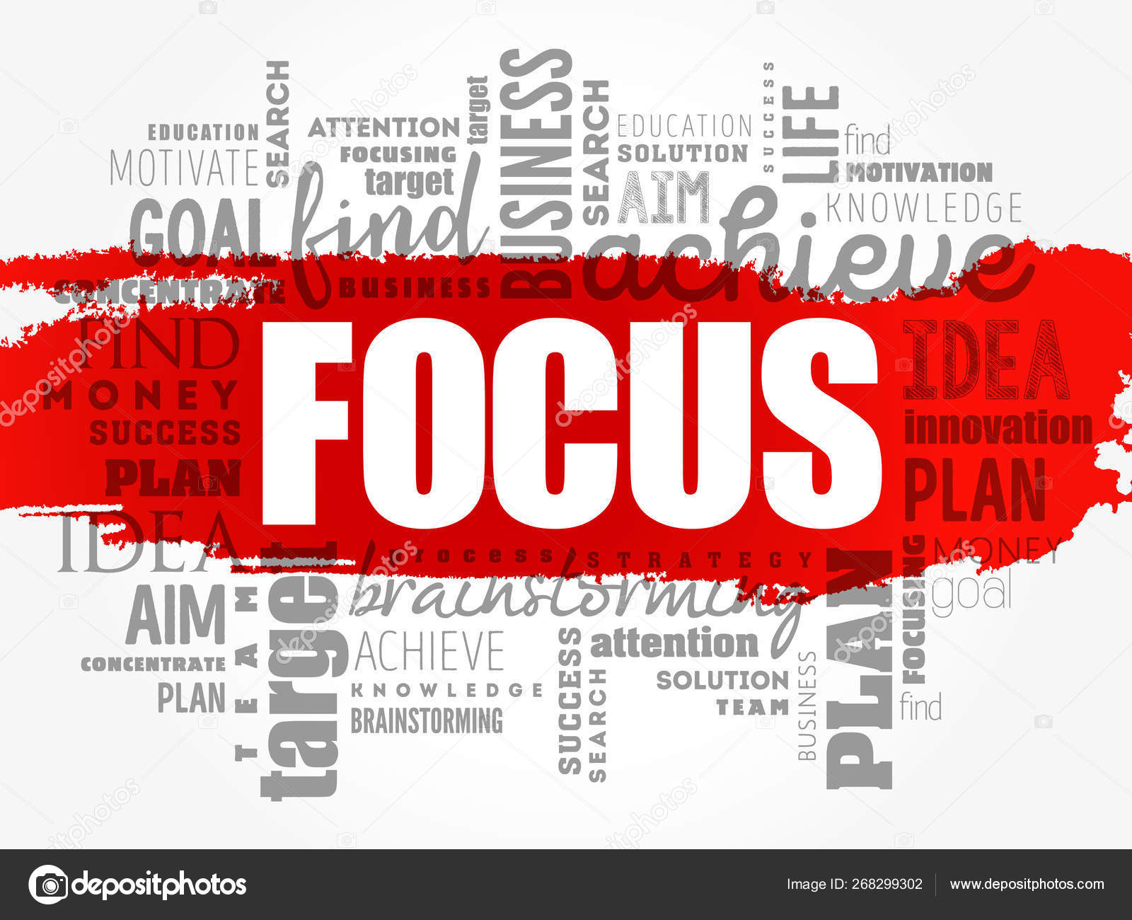 FOCUS word cloud collage Stock Vector Image by ©dizanna #268299302