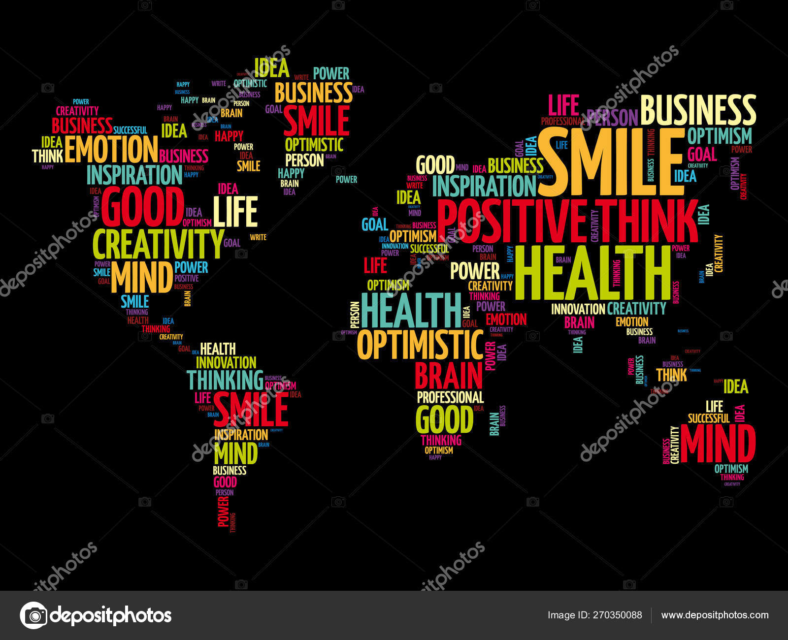 Positive thinking word cloud Stock Vector by ©dizanna 270350088