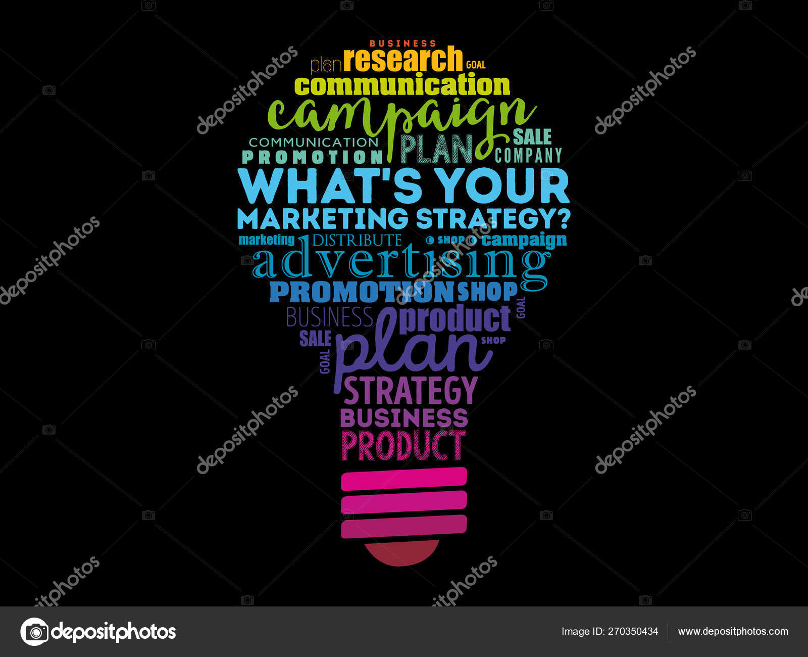 What's Your Marketing Strategy light bulb Stock Vector Image by ...