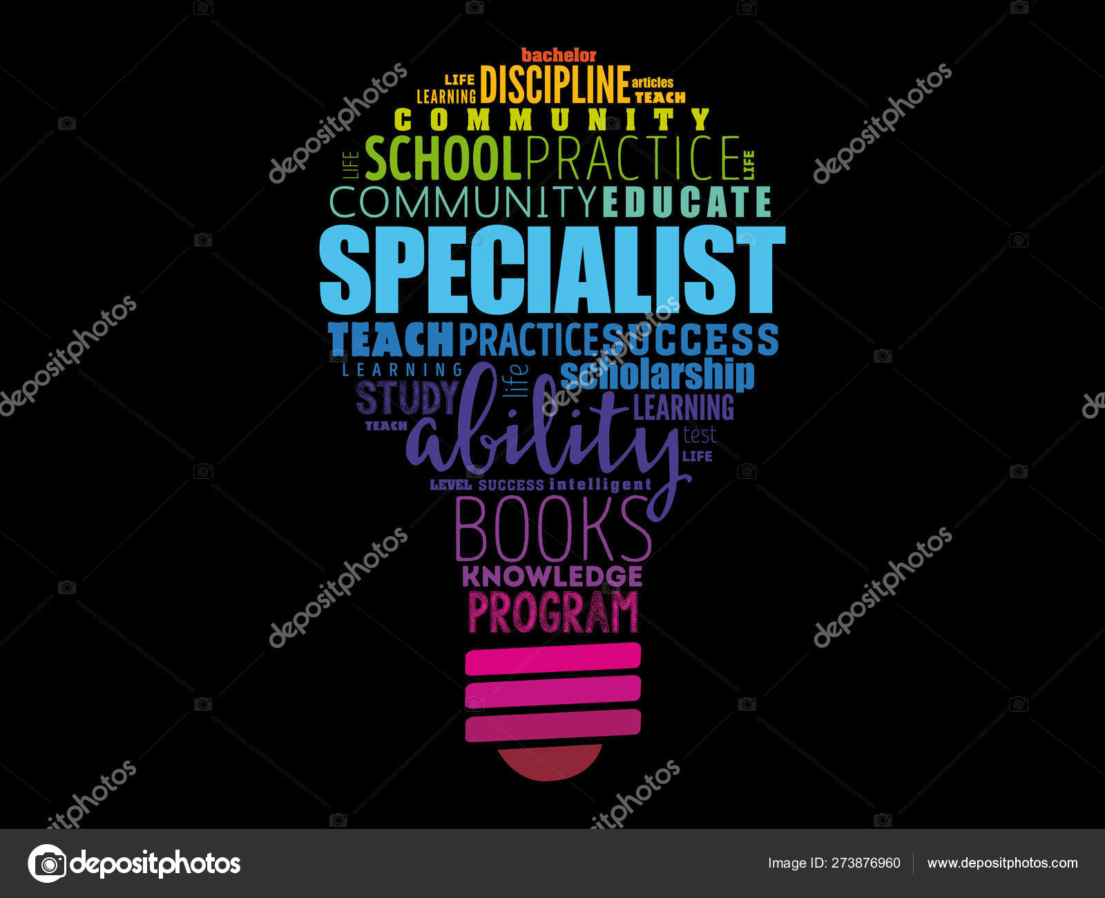 SPECIALIST light bulb word cloud collage Stock Vector by ©dizanna 273876960
