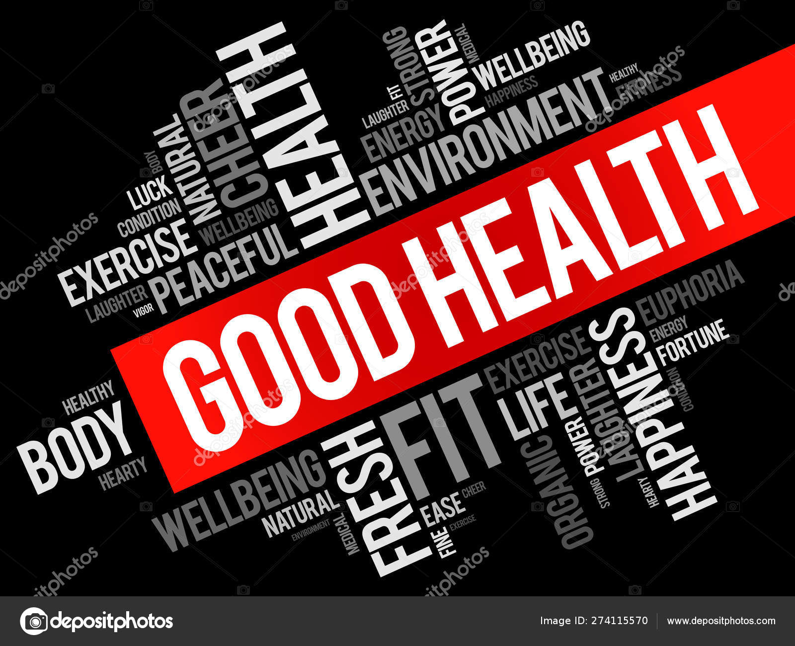 Good Health word cloud collage Stock Vector by ©dizanna #274115570