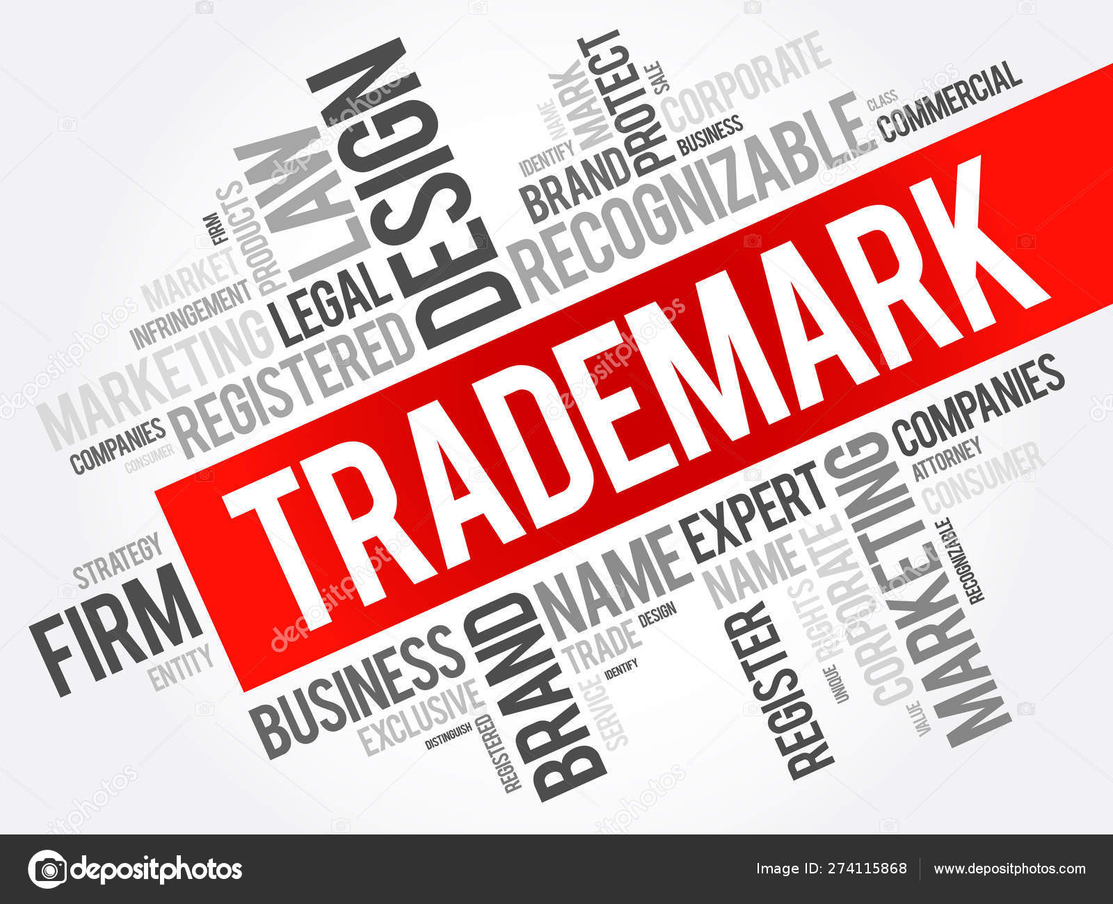 Trademark word cloud collage Stock Vector by ©dizanna 274115868