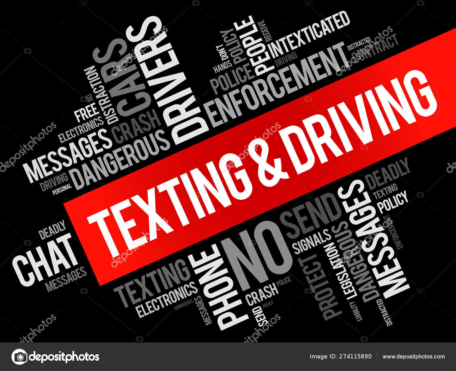 Texting and Driving word cloud collage Stock Vector Image by ©dizanna ...