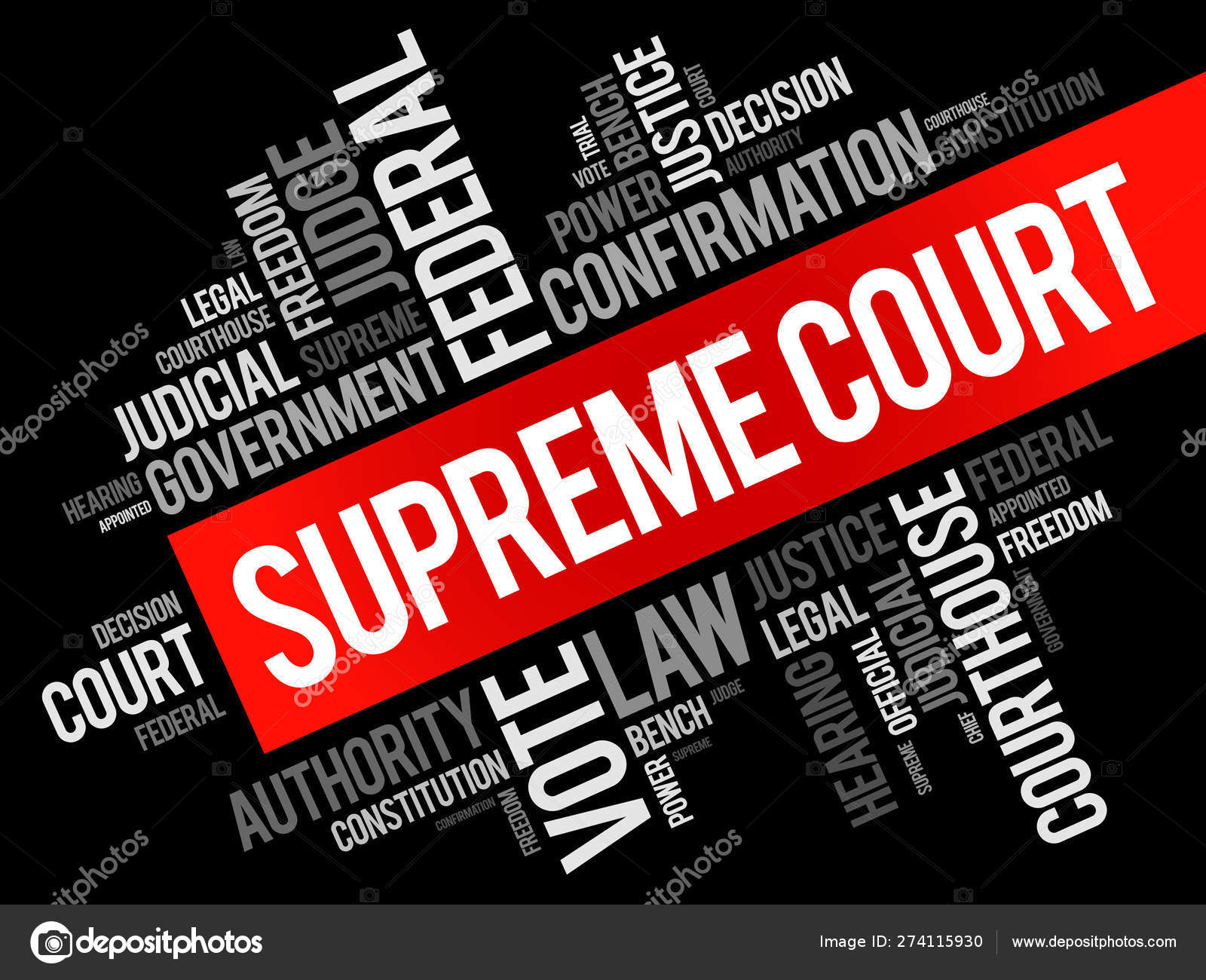 Supreme Court word cloud collage Stock Vector Image by ©dizanna #274115930