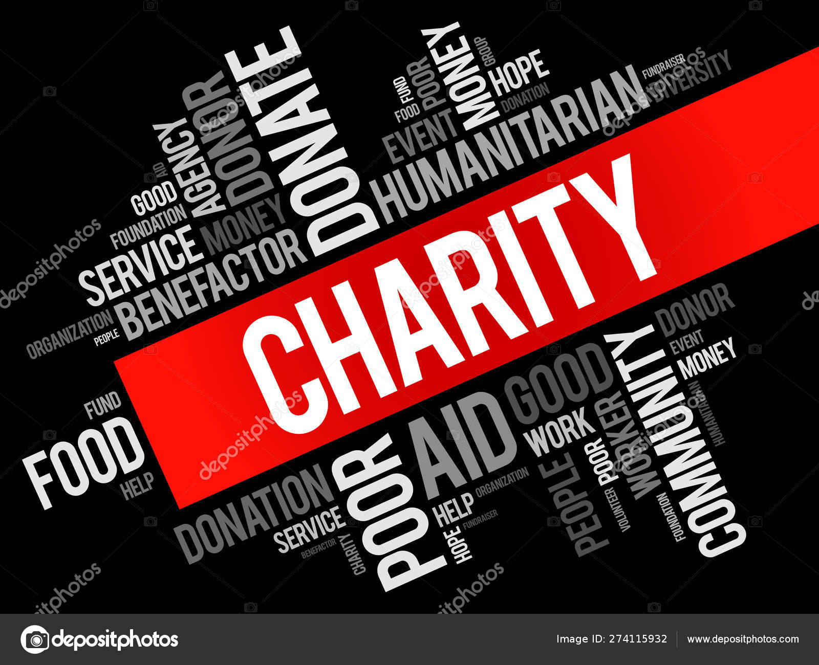 Charity word cloud collage Stock Vector by ©dizanna 274115932