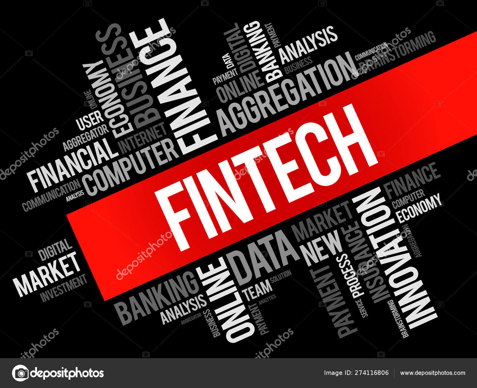 Fintech word cloud collage Stock Vector by ©dizanna 274116806