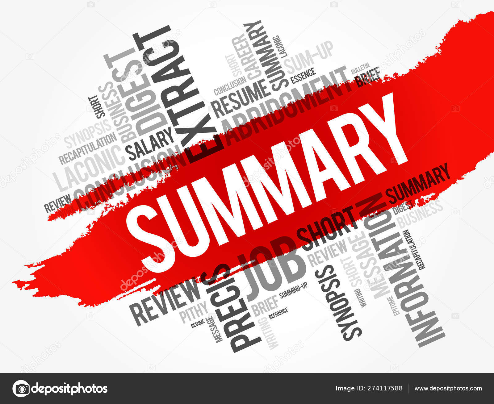 Summary word cloud collage Stock Vector Image by ©dizanna #274117588