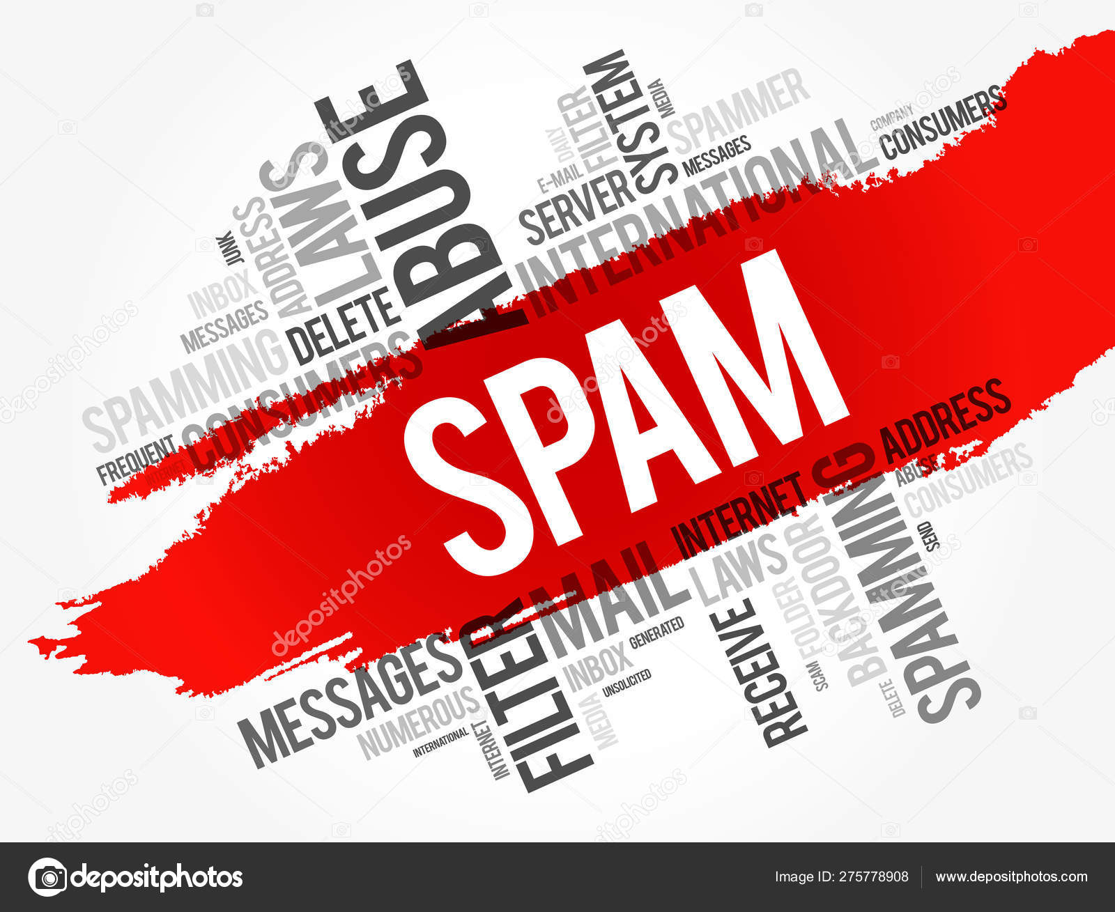 SPAM word cloud collage Stock Vector Image by ©dizanna #275778908