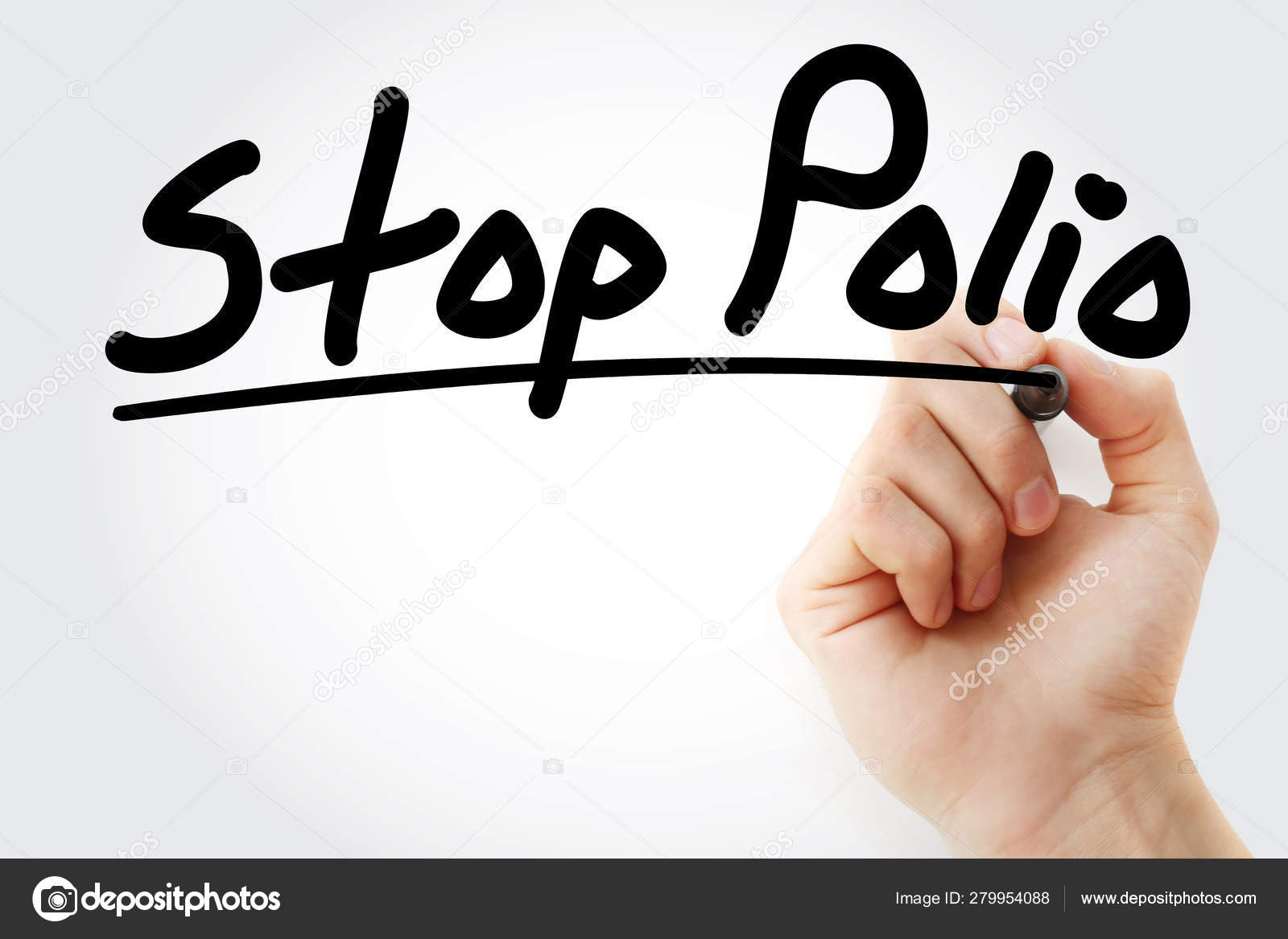 Stop Polio text with marker Stock Photo by ©dizanna 279954088