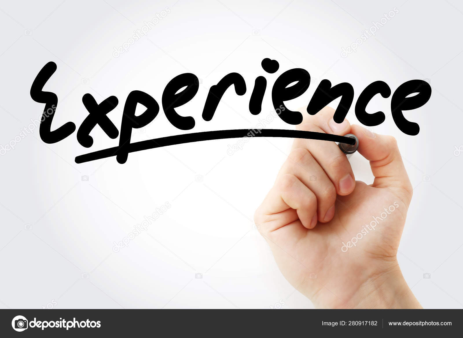 Experience text with marker Stock Photo by ©dizanna 280917182