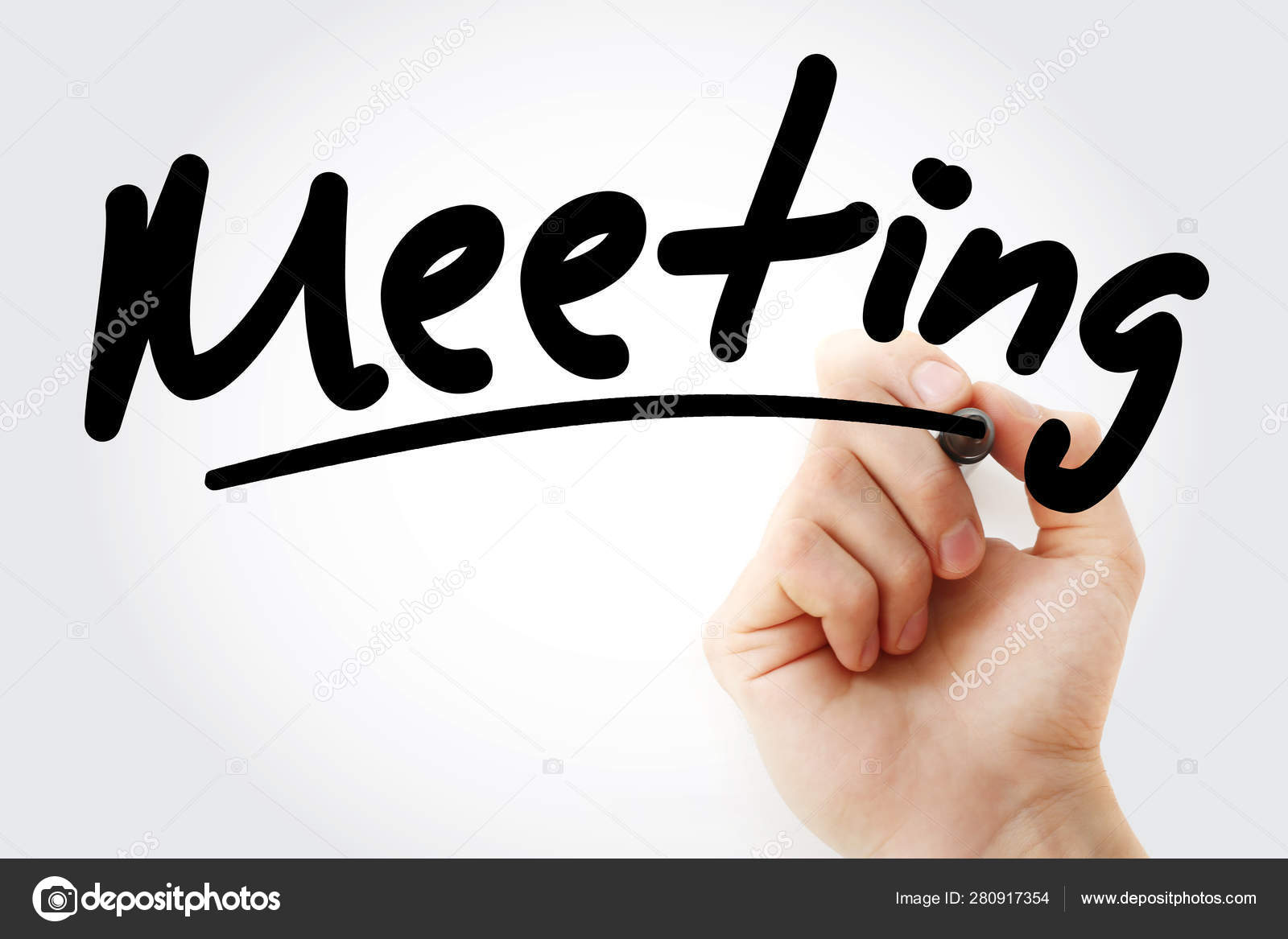 Meeting text with marker — Stock Photo © dizanna #280917354