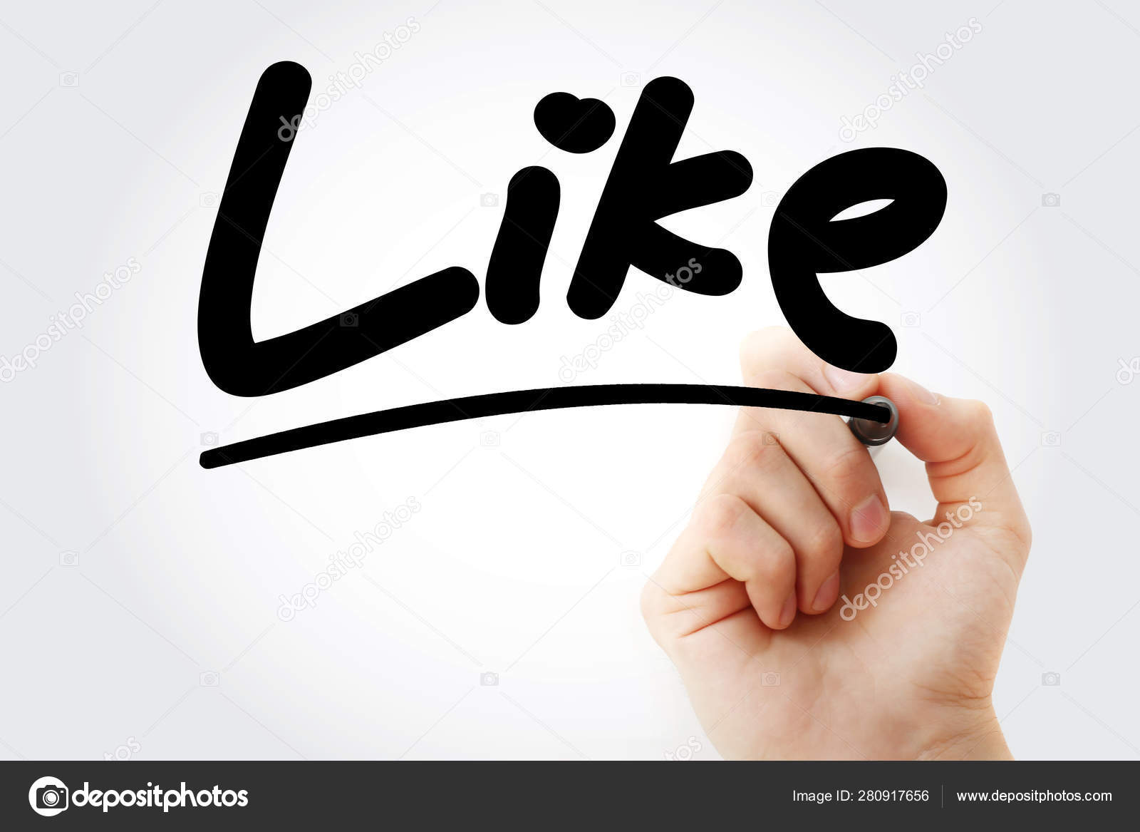 Like text with marker — Stock Photo © dizanna #280917656