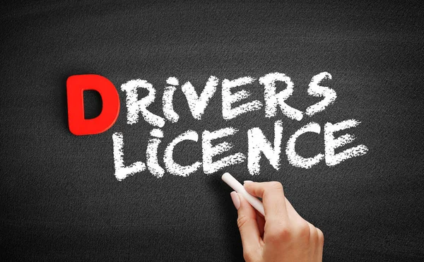 Driver's license text on blackboard - Stock Image - Everypixel